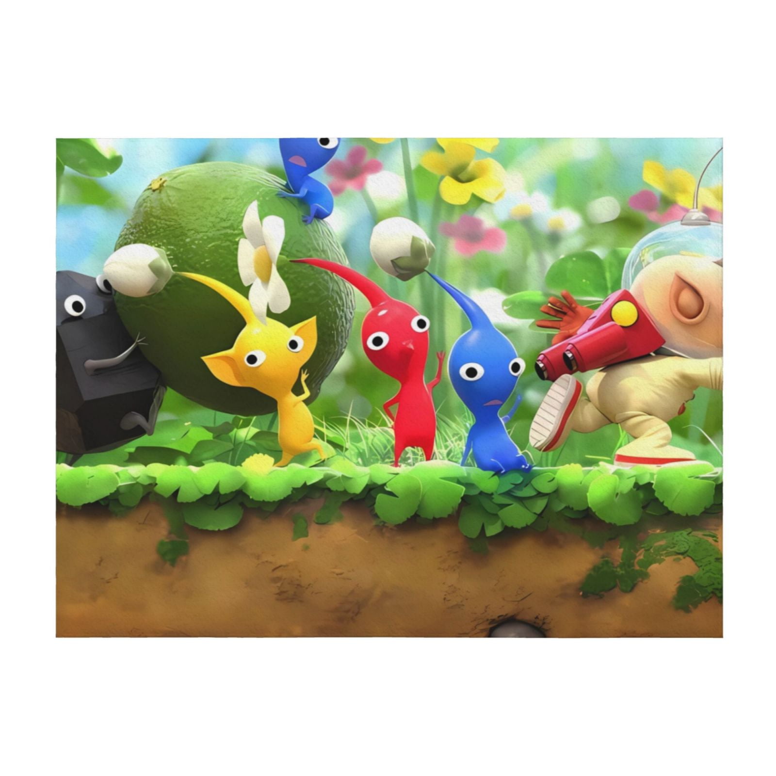Ratiio Pikmin Print Throw Blanket for Couch Sofa or Bed Throw Size ...