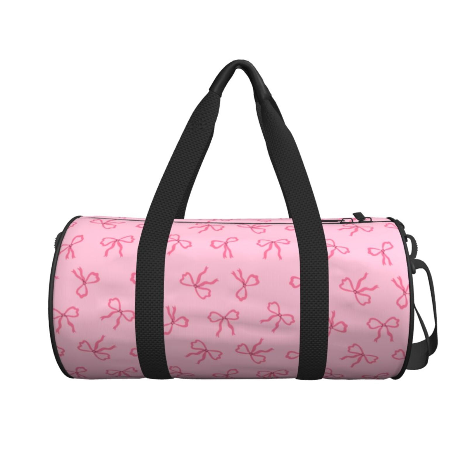 Ratiio Pink Bows Pattern Foldable Sports Gym Bag with Wet Dry Pocket ...