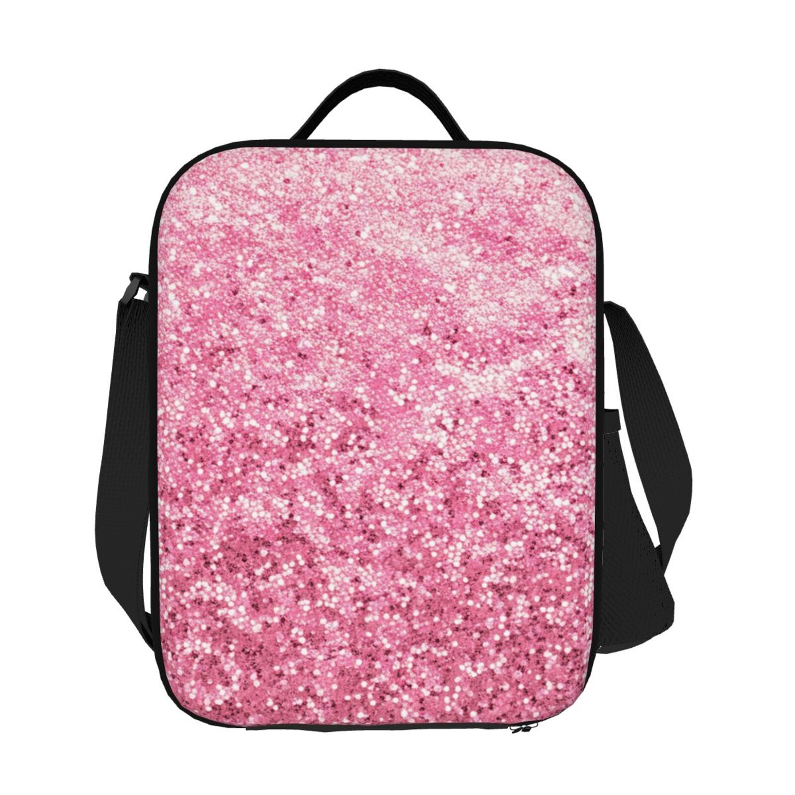 Ratiio Pink Glitter Print Lunch Box - Reusable Lunch Bag Men Adult ...
