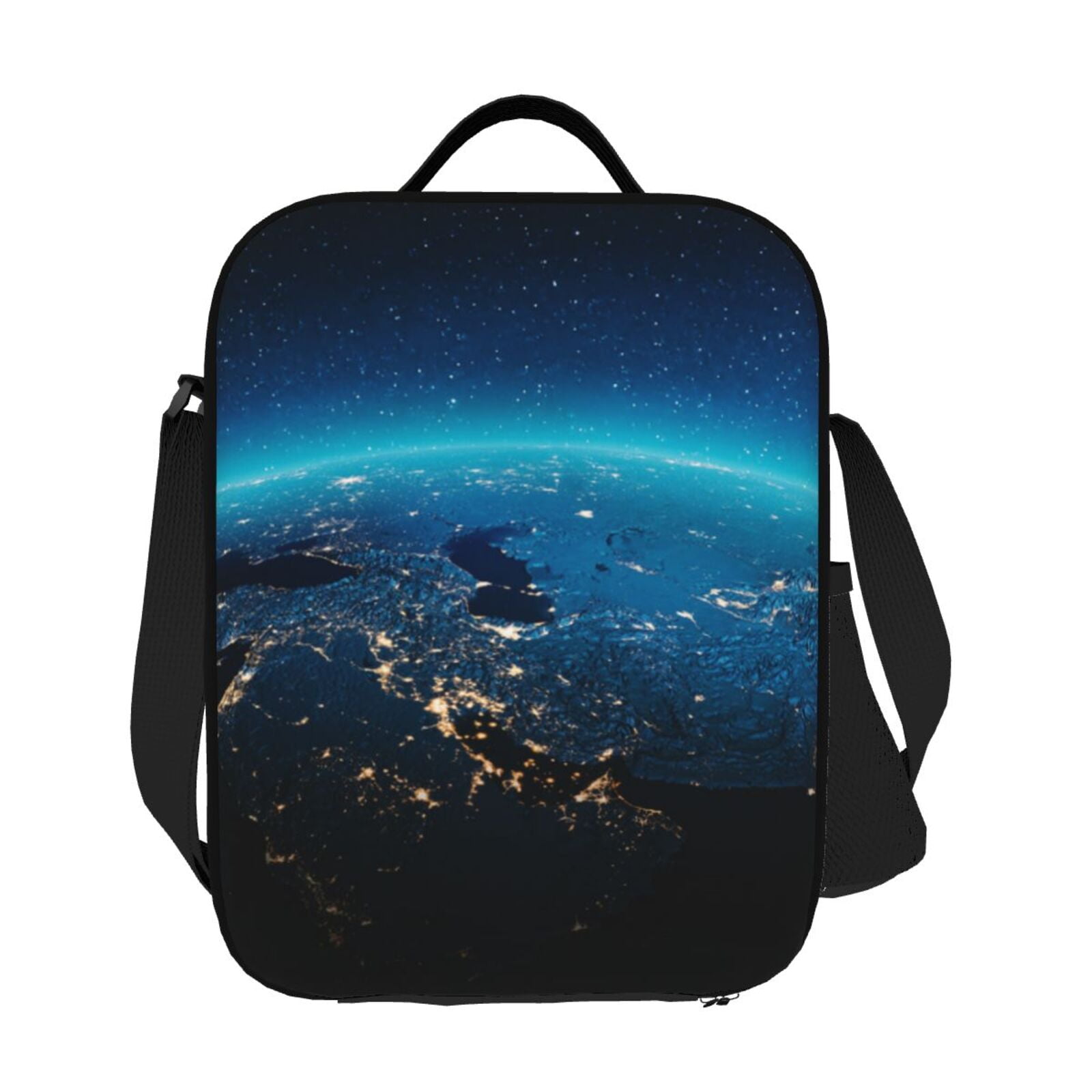 Ratiio Planet Earth Print Lunch Box - Reusable Lunch Bag Men Adult ...