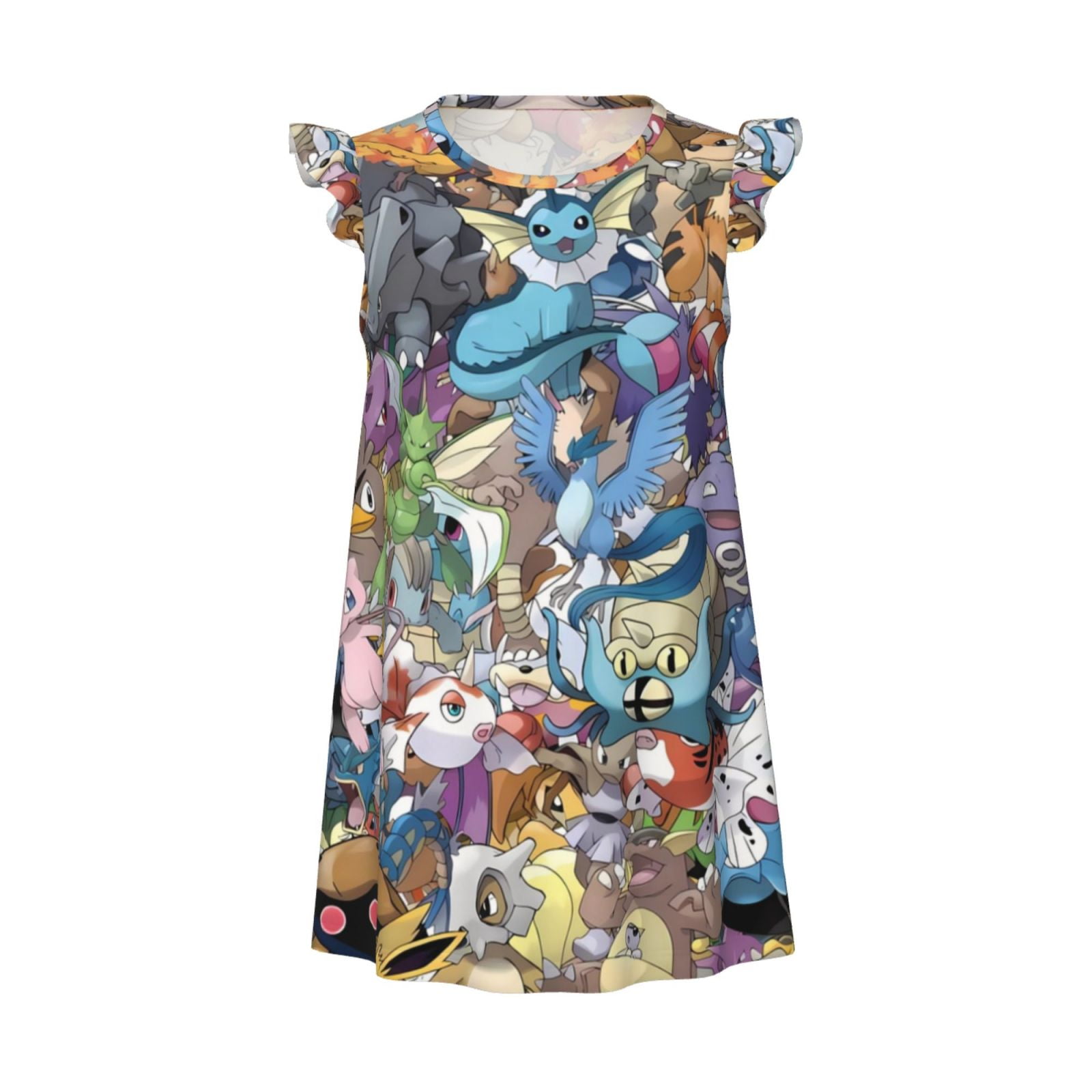Ratiio Pokemon Print Girls Nightgowns, Princess Pajama Dresses for ...