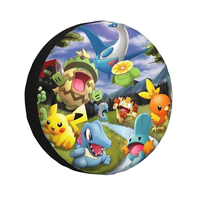 Ratiio Pokemon Print Spare Tire Cover Tire Covers Weatherproof Wheel ...