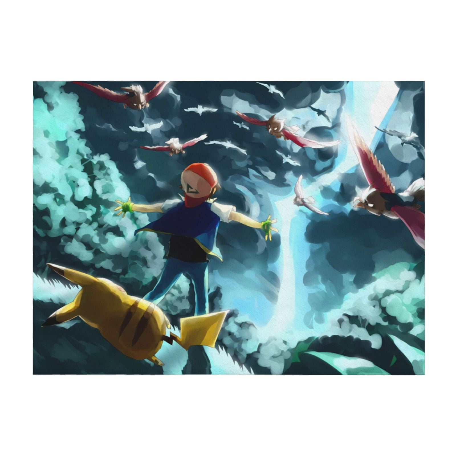 Ratiio Pokemon Print Throw Blanket for Couch Sofa or Bed Throw Size ...