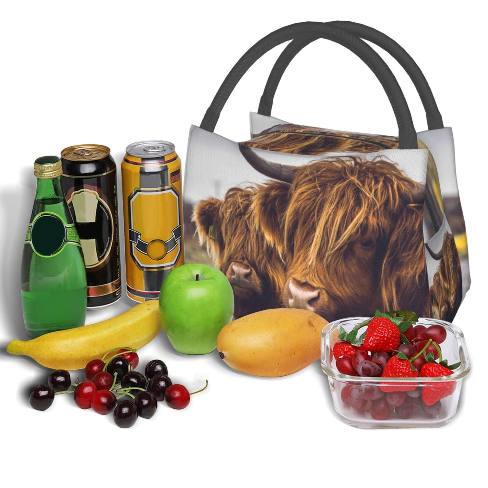 Ratiio Portrait Of Cow With Its Baby Cow Pattern Portable Insulation ...