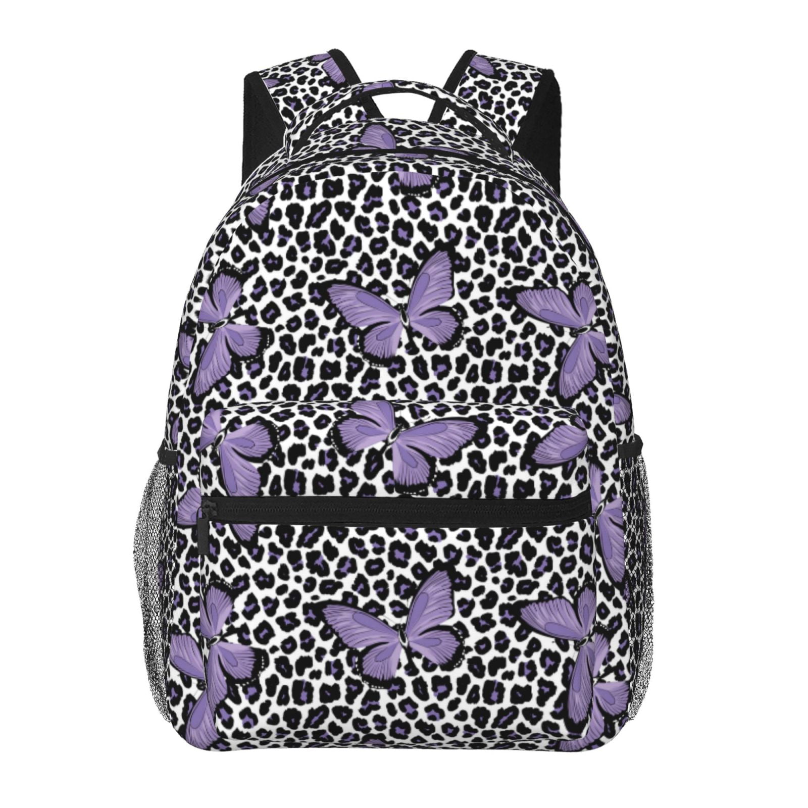 Ratiio Purple Butterflies Print Eco-Friendly Casual Backpack, Water ...