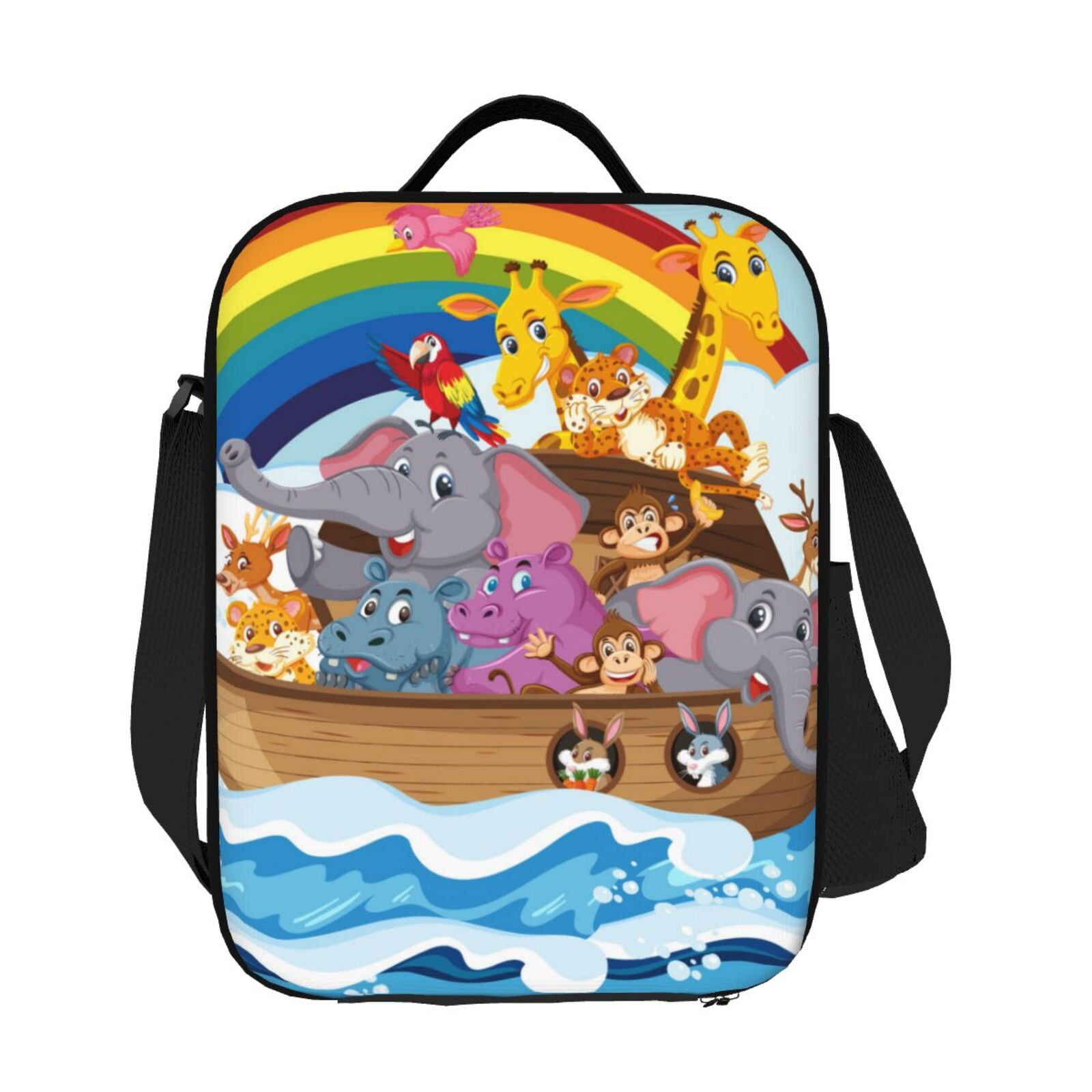 Ratiio Rainbow Animals on Noah's Ark Print Lunch Box - Reusable Lunch ...