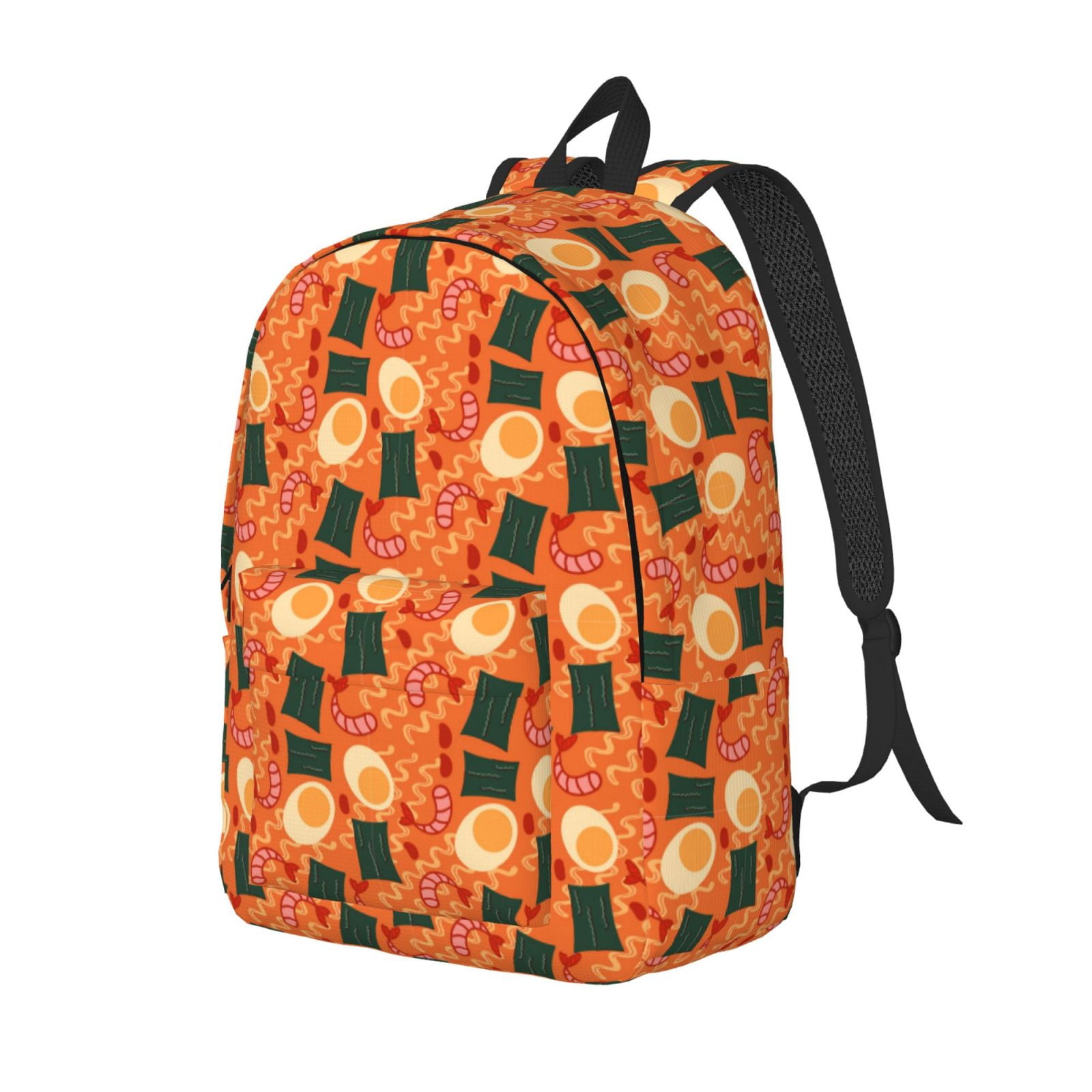 Ratiio Ramen Noodle Soup Print Canvas Backpack for Women & Men Retro ...
