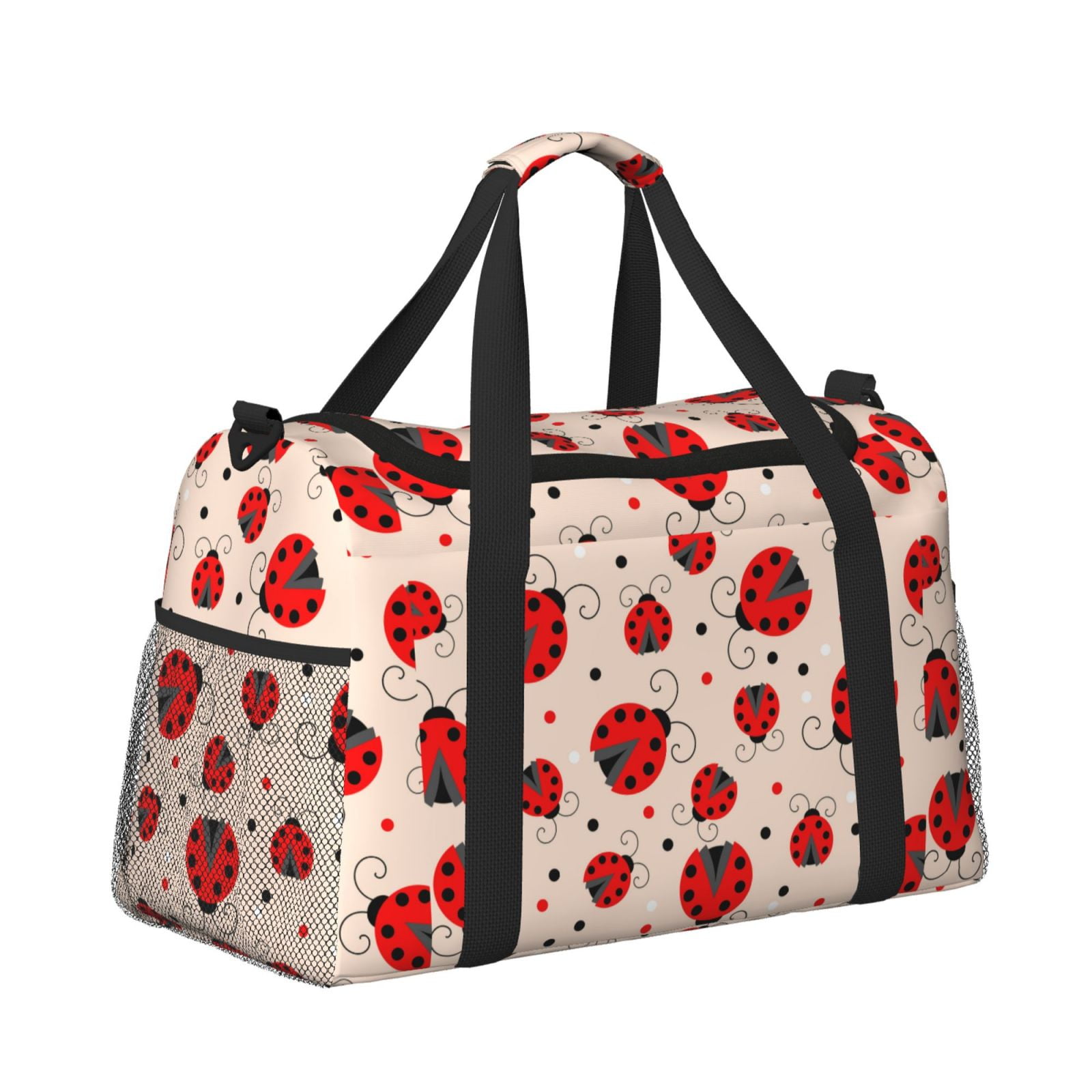 Ratiio Red Ladybug Pattern Hand Travel Bag, Weekender Carry On for ...
