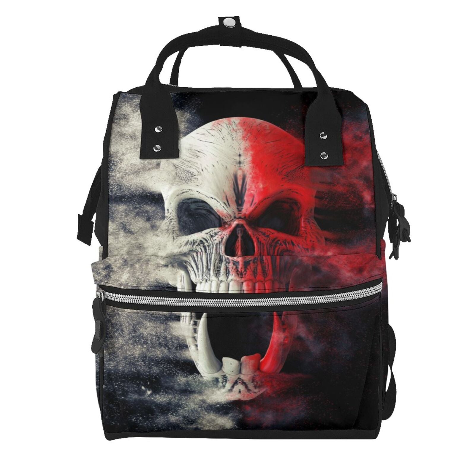 Ratiio Red And White Screaming Demon Skull Mummy Backpack - Waterproof ...