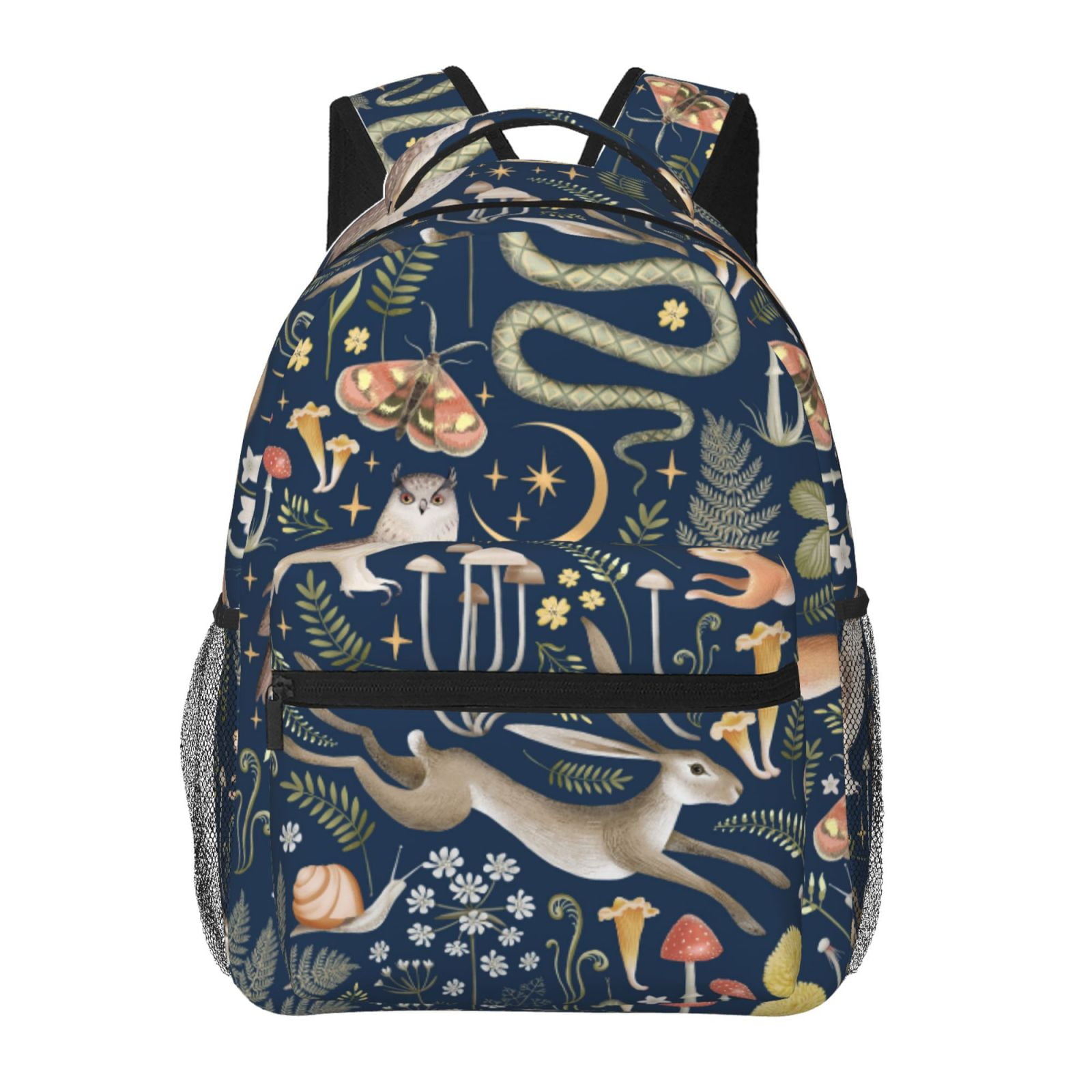 Ratiio Retro Forest Animals Print Eco-Friendly Casual Backpack, Water ...