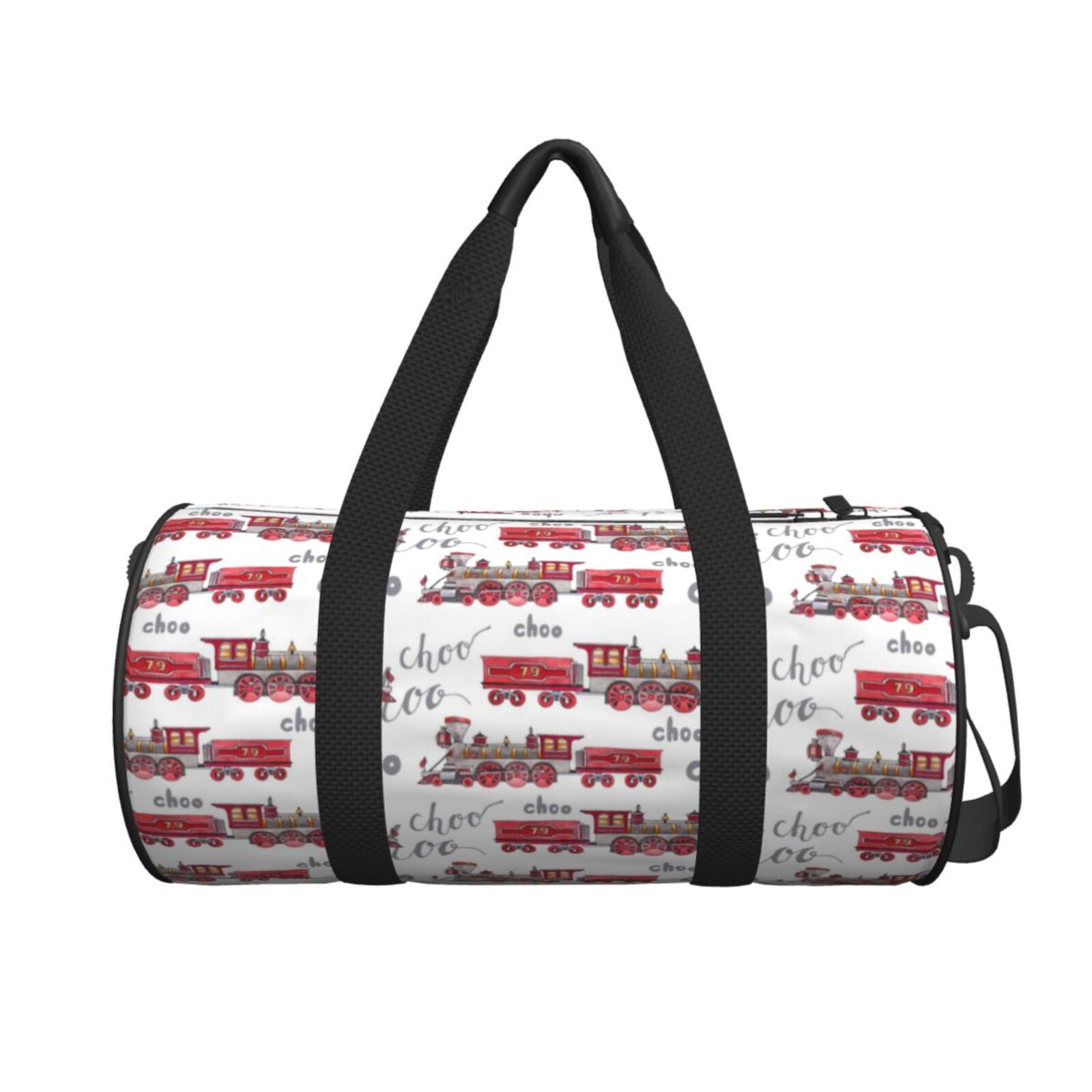 Ratiio Retro Train Pattern Foldable Sports Gym Bag with Wet Dry Pocket ...