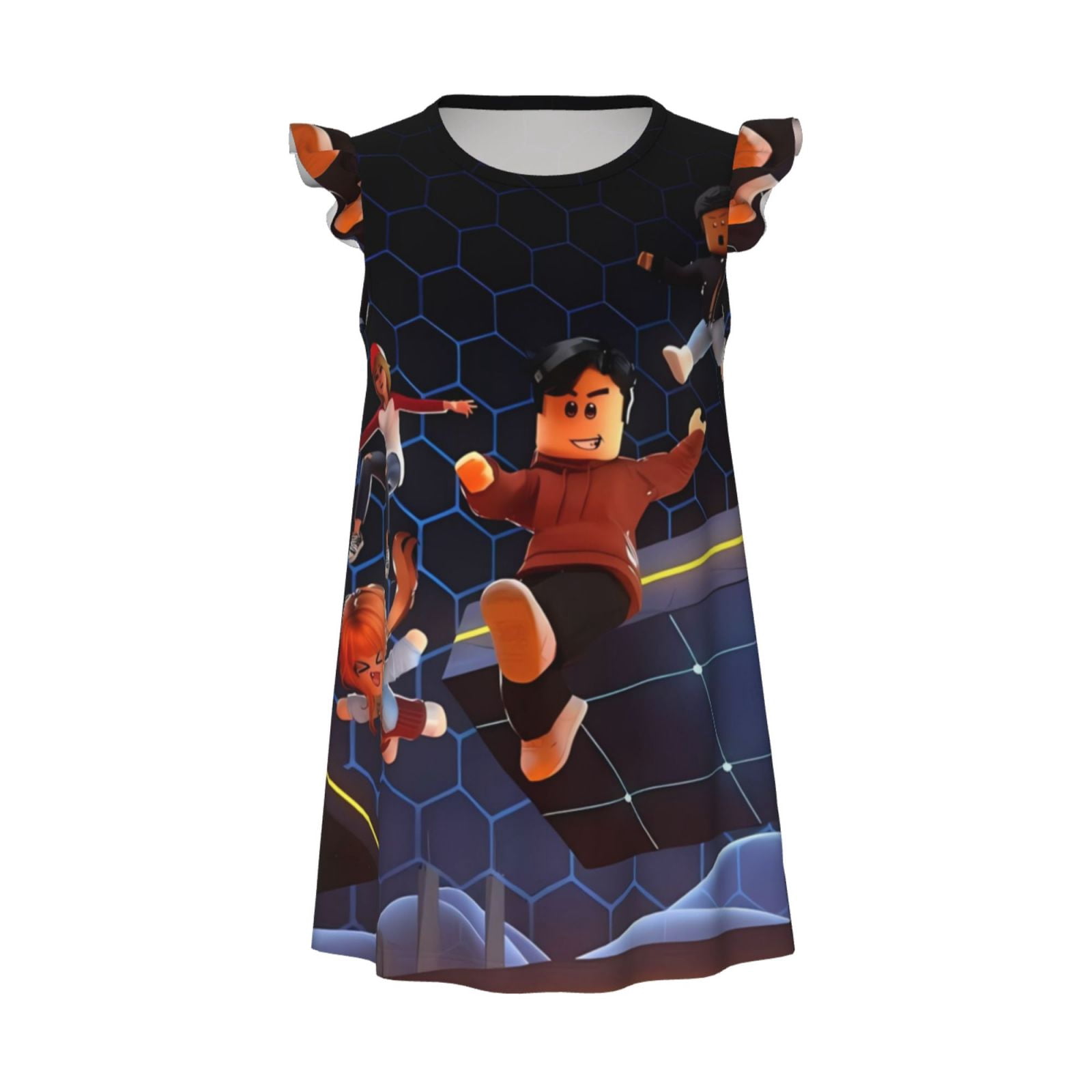 Ratiio Roblox Print Girls Nightgowns, Princess Pajama Dresses for Girls ...