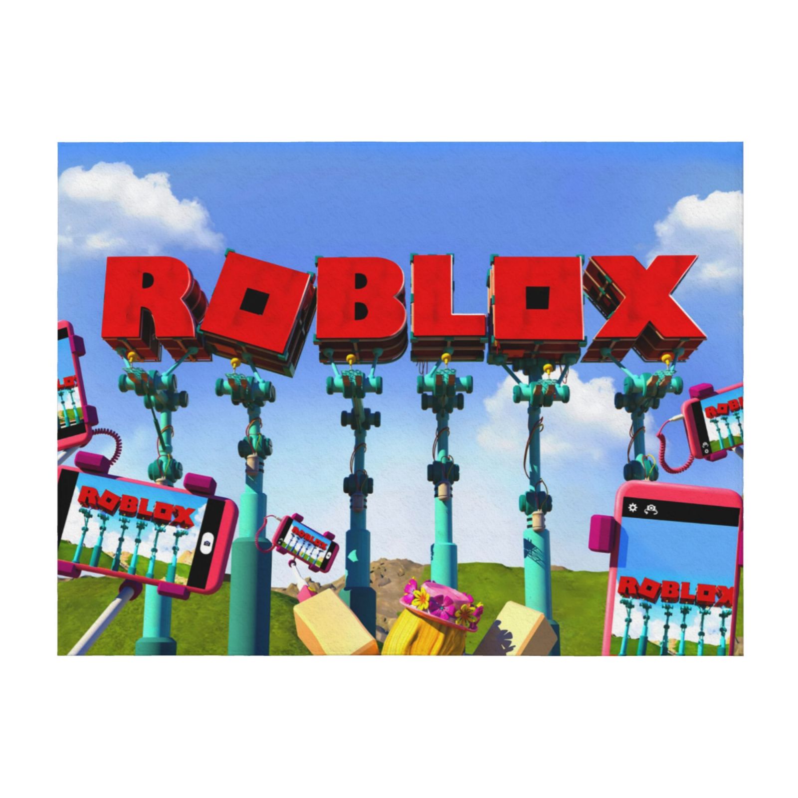 Ratiio Roblox Print Throw Blanket for Couch Sofa or Bed Throw Size ...