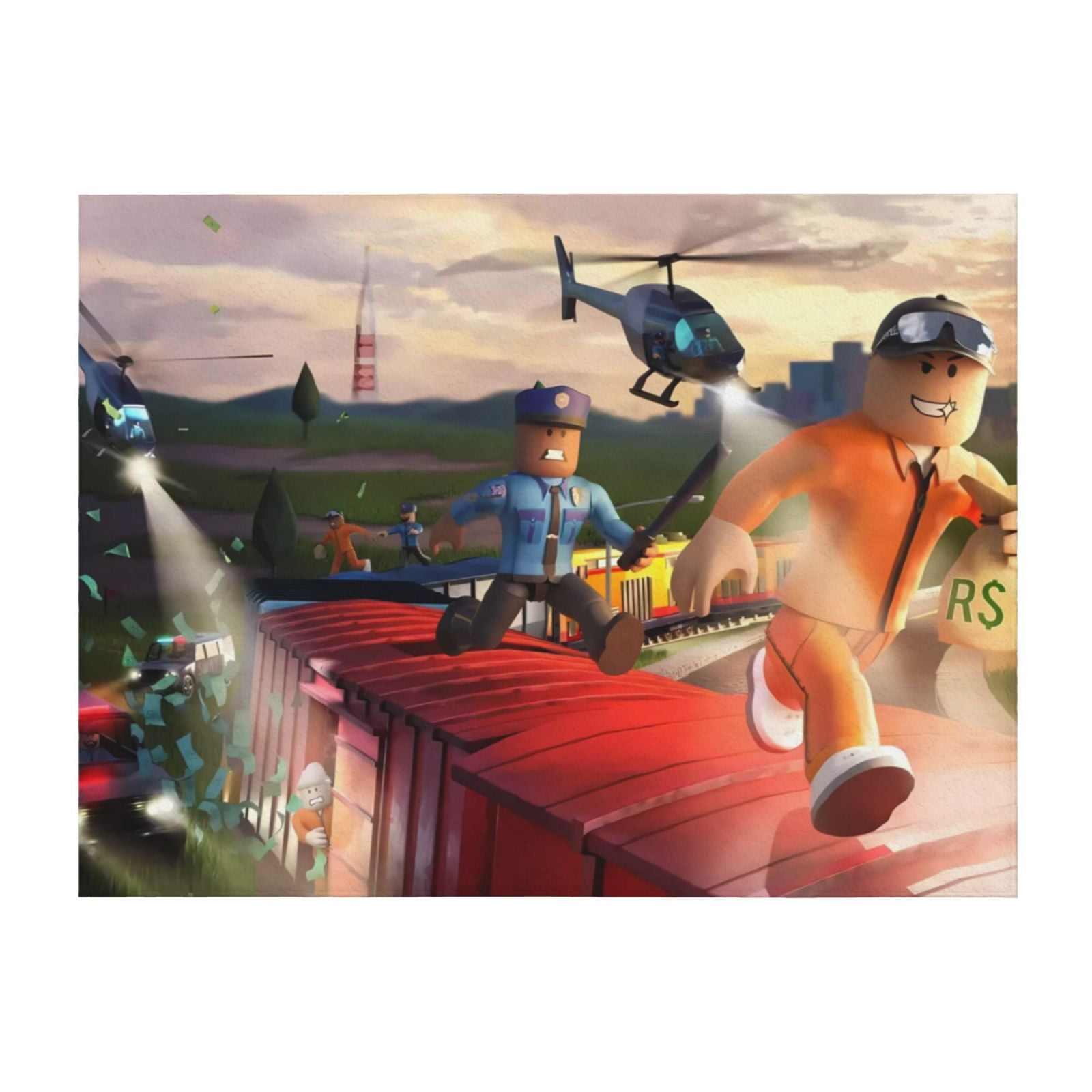 Ratiio Roblox Print Throw Blanket for Couch Sofa or Bed Throw Size ...