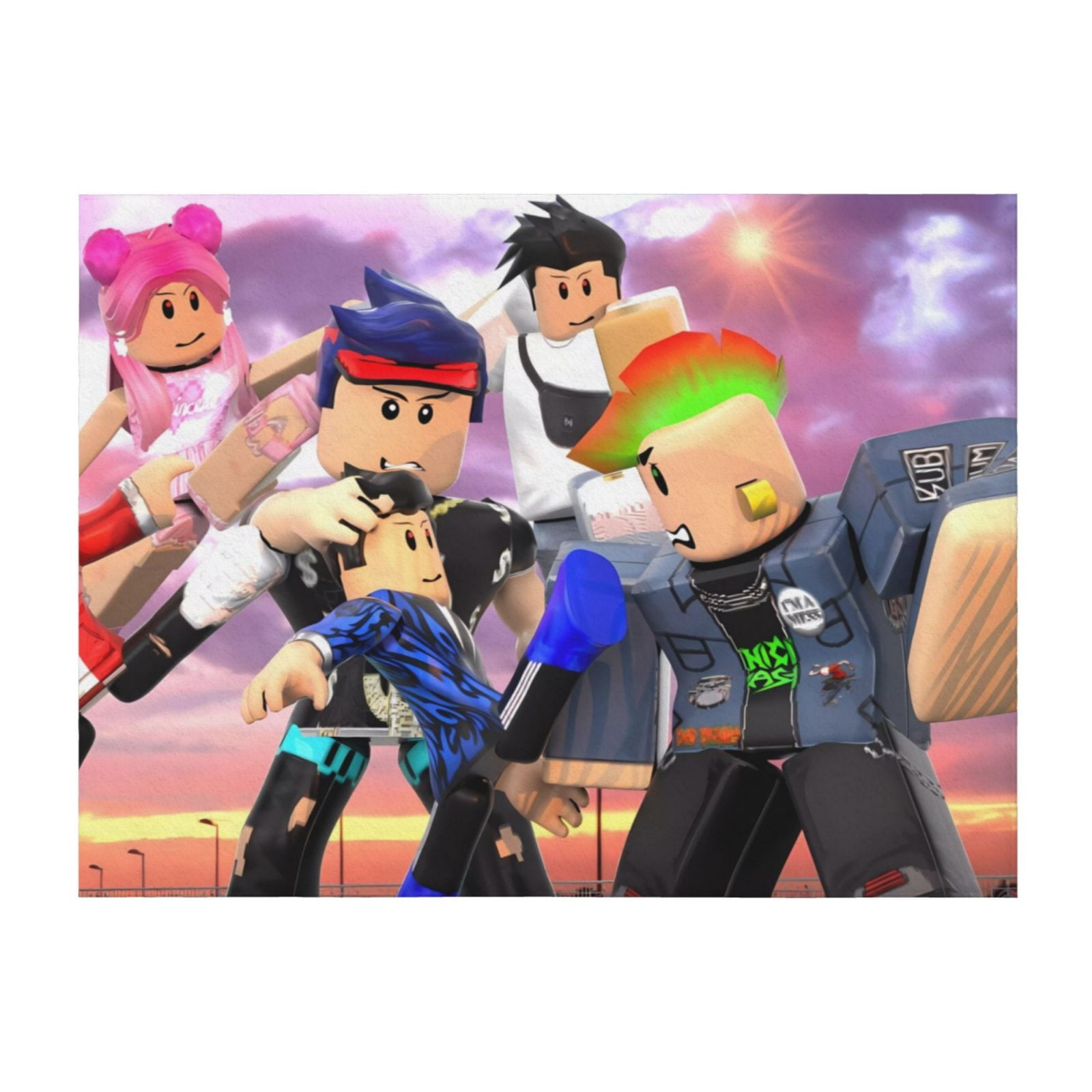 Ratiio Roblox Print Throw Blanket for Couch Sofa or Bed Throw Size ...