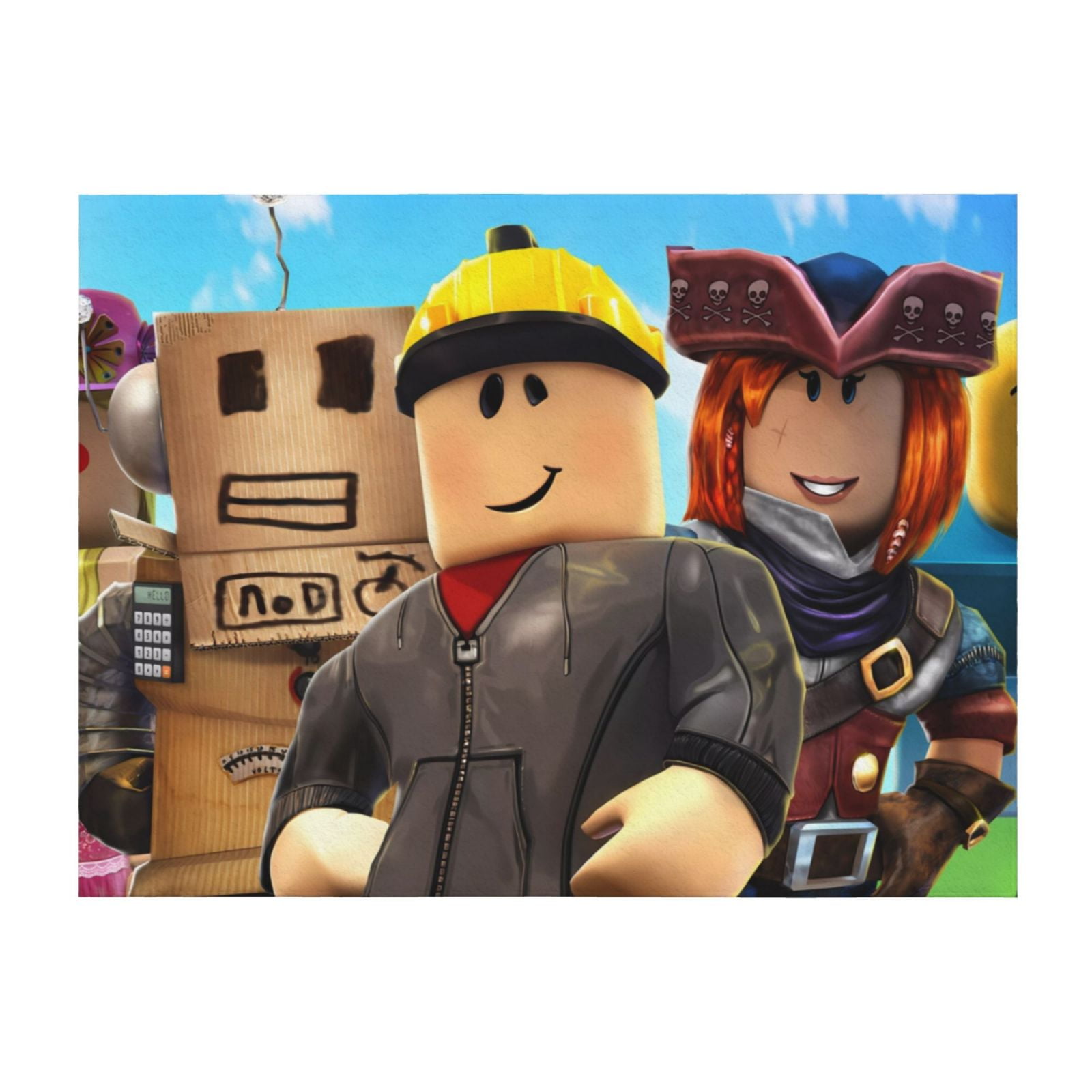 Ratiio Roblox Print Throw Blanket for Couch Sofa or Bed Throw Size ...