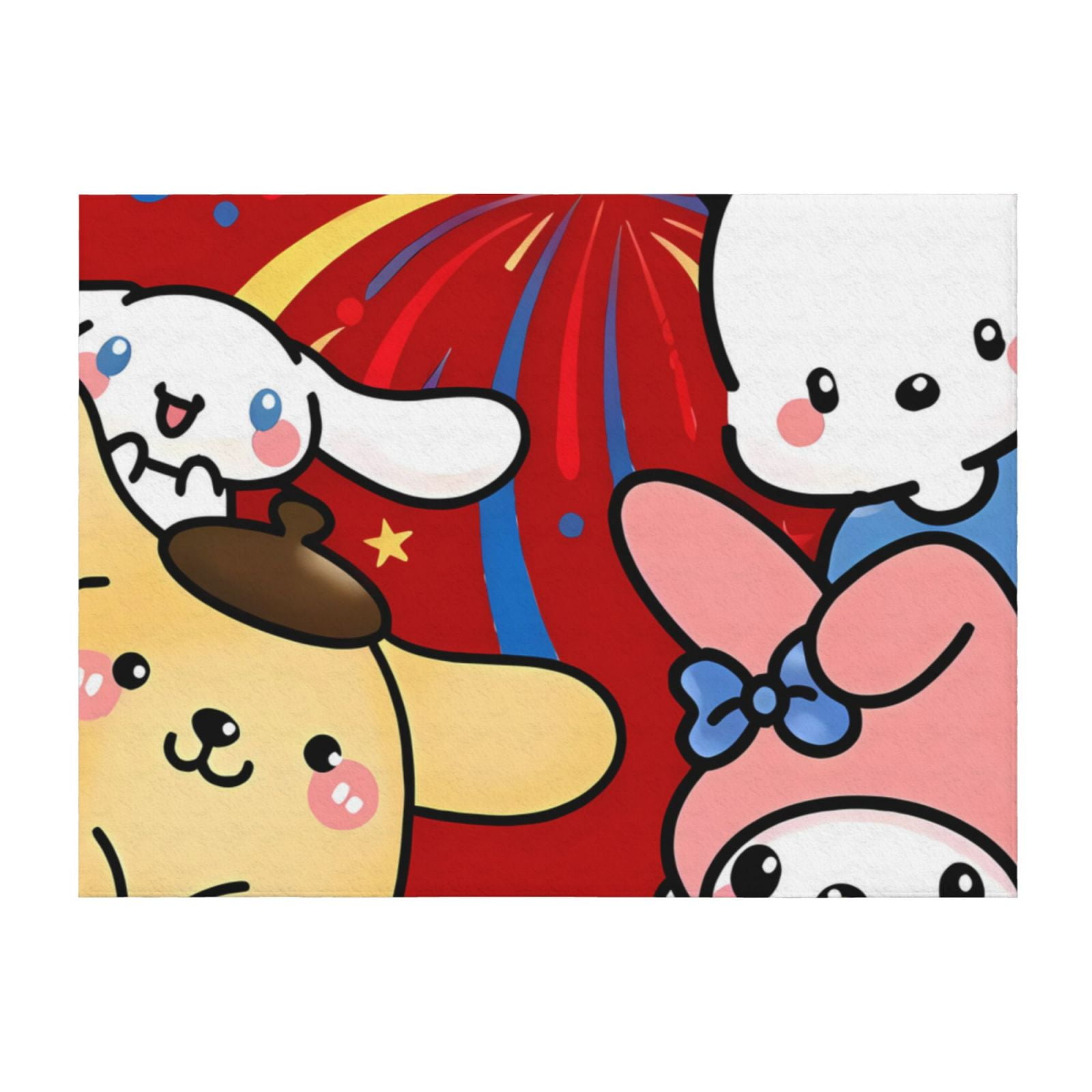 Ratiio Sanrio Print Throw Blanket for Couch Sofa or Bed Throw Size ...