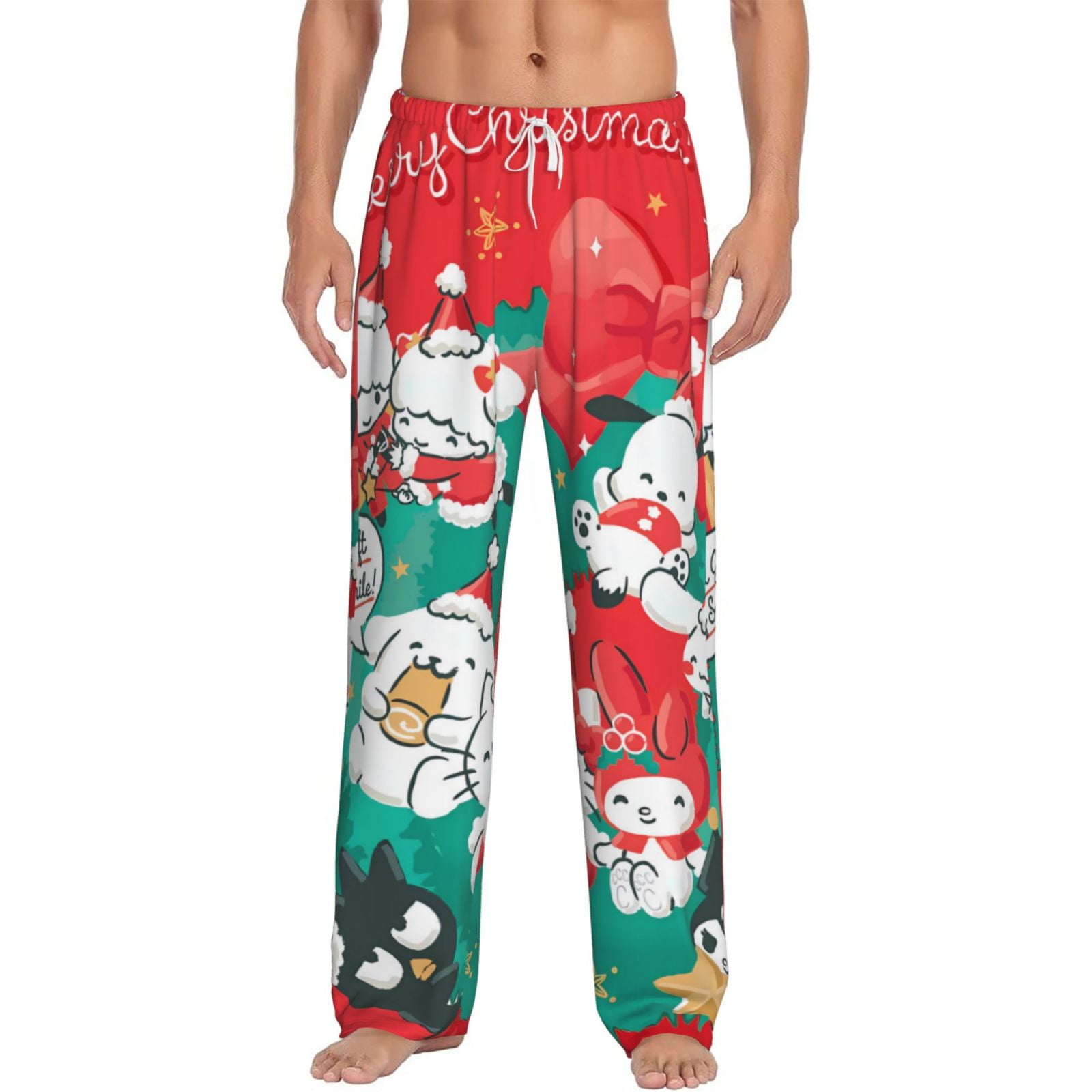 Ratiio Sanrio Print Women Soft Pajama Long Pants, Comfy Wide Leg Lounge Pants With Pockets ...