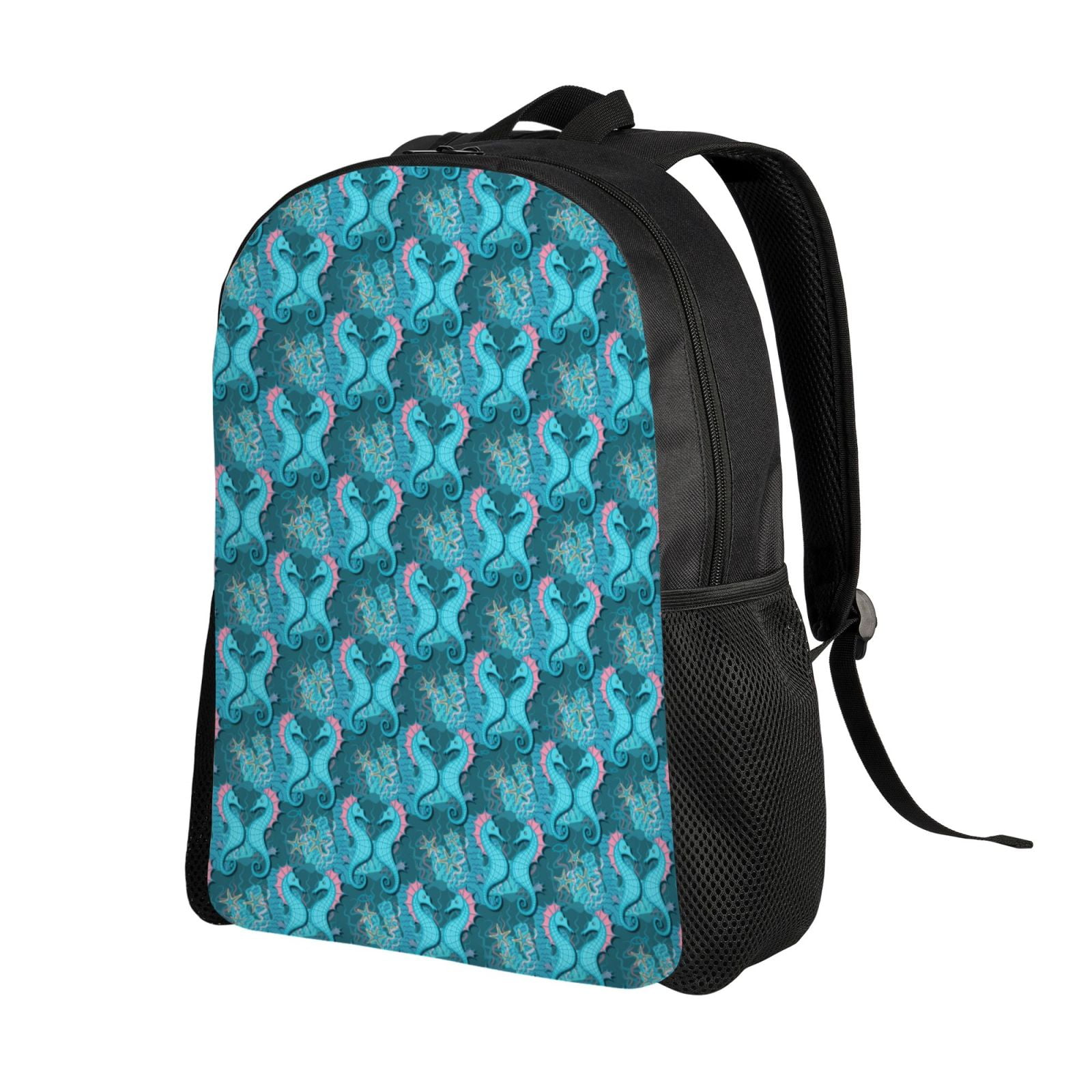 Ratiio Seahorse Print Backpack with Padded 15-inch Laptop Sleeve ...
