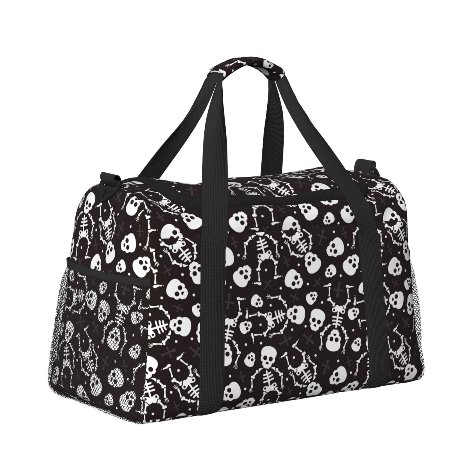 Ratiio Skeleton Pattern Hand Travel Bag, Weekender Carry On for Women ...