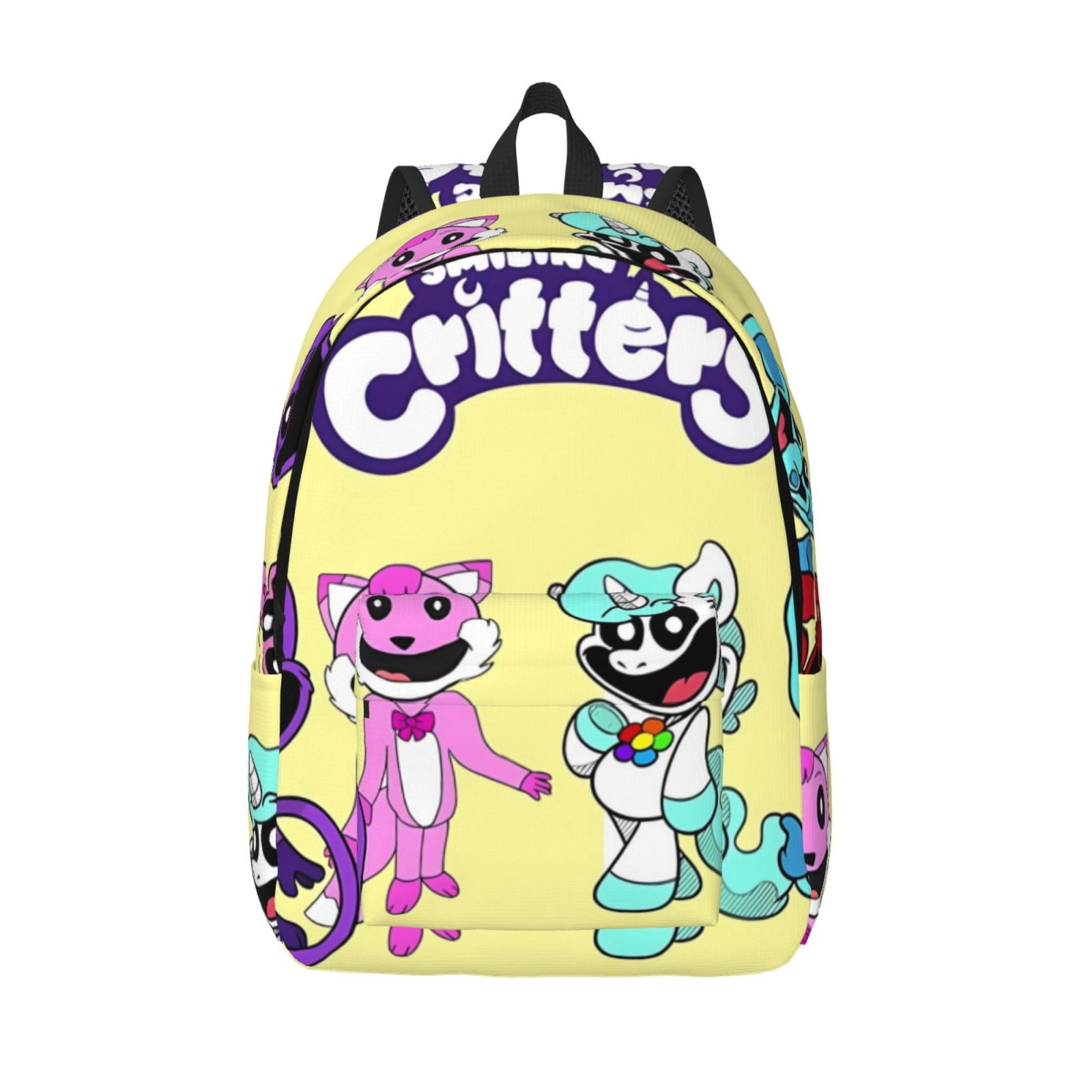 Ratiio Smiling Critters Print Canvas Backpack for Women & Men Retro ...