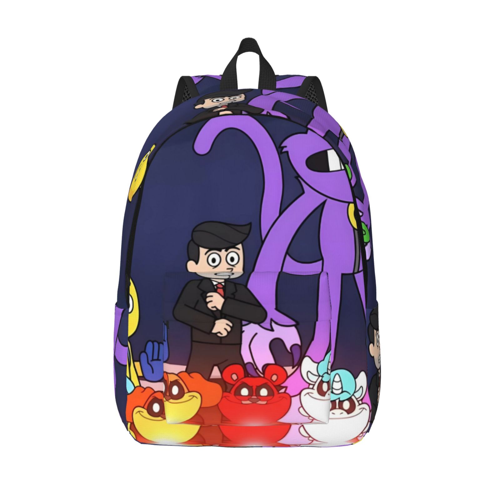 Ratiio Smiling Critters Print Canvas Backpack for Women & Men Retro ...