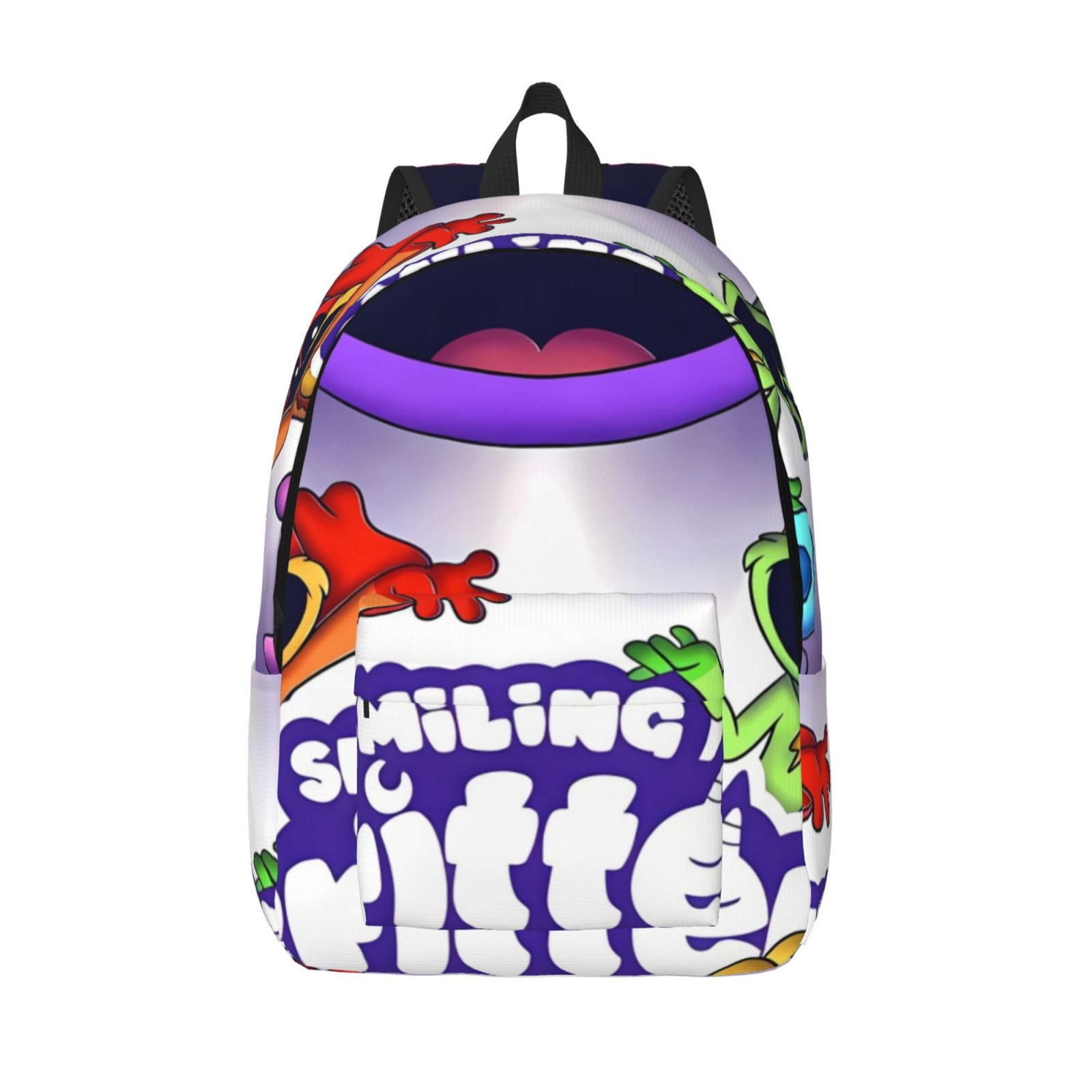 Ratiio Smiling Critters Print Canvas Backpack for Women & Men Retro ...