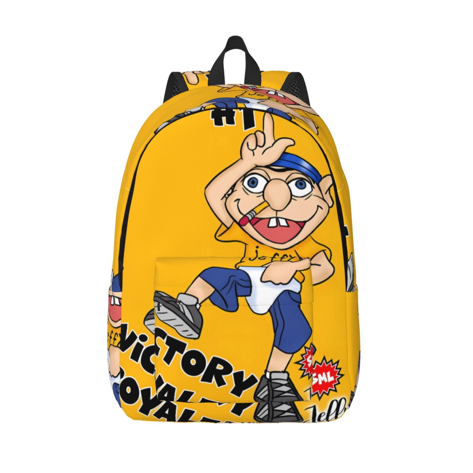 Ratiio Sml Jeffy Print Canvas Backpack for Women & Men Retro Aesthetic ...