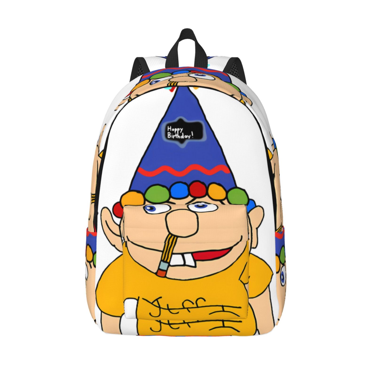 Ratiio Sml Jeffy Print Canvas Backpack for Women & Men Retro Aesthetic ...