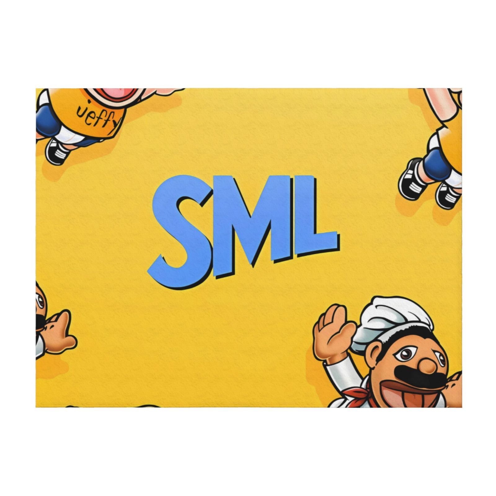 Ratiio Sml Jeffy Print Throw Blanket for Couch Sofa or Bed Throw Size, Soft Fuzzy Plush ...