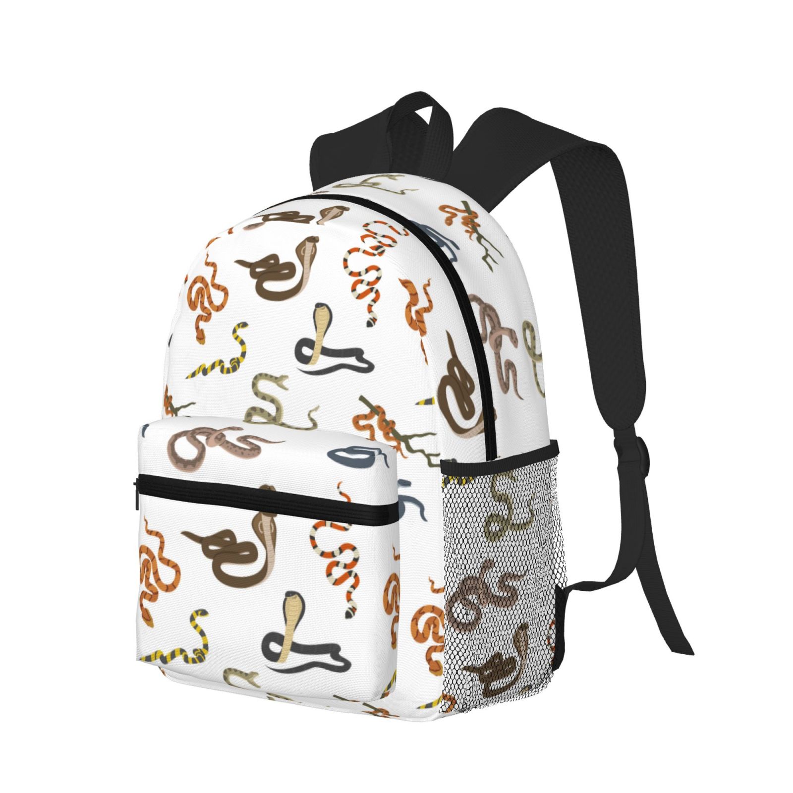 Ratiio Snake Print Casual Backpack for Men and Women, Water Resistant ...