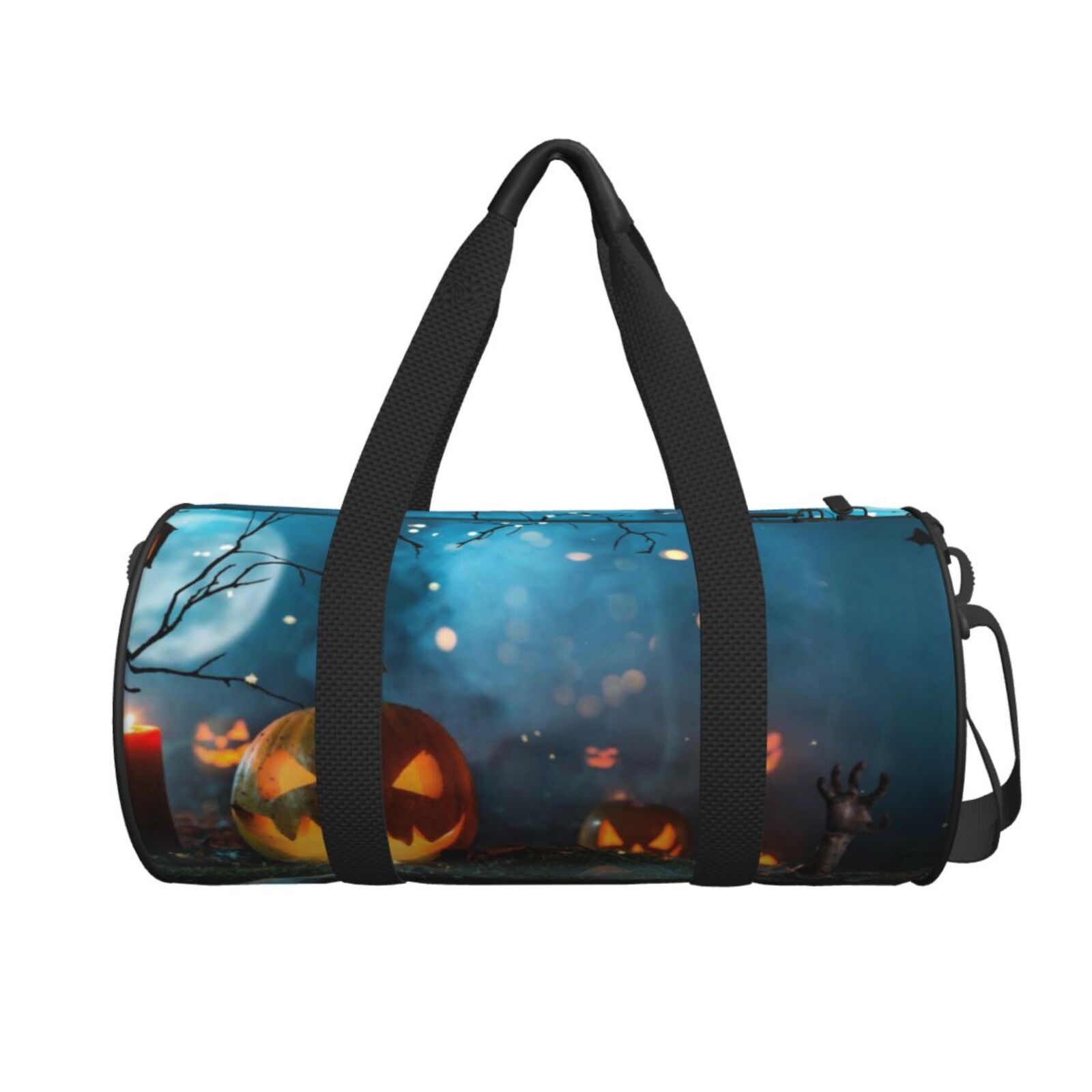 Ratiio Spooky Halloween Pattern Foldable Sports Gym Bag with Wet Dry ...