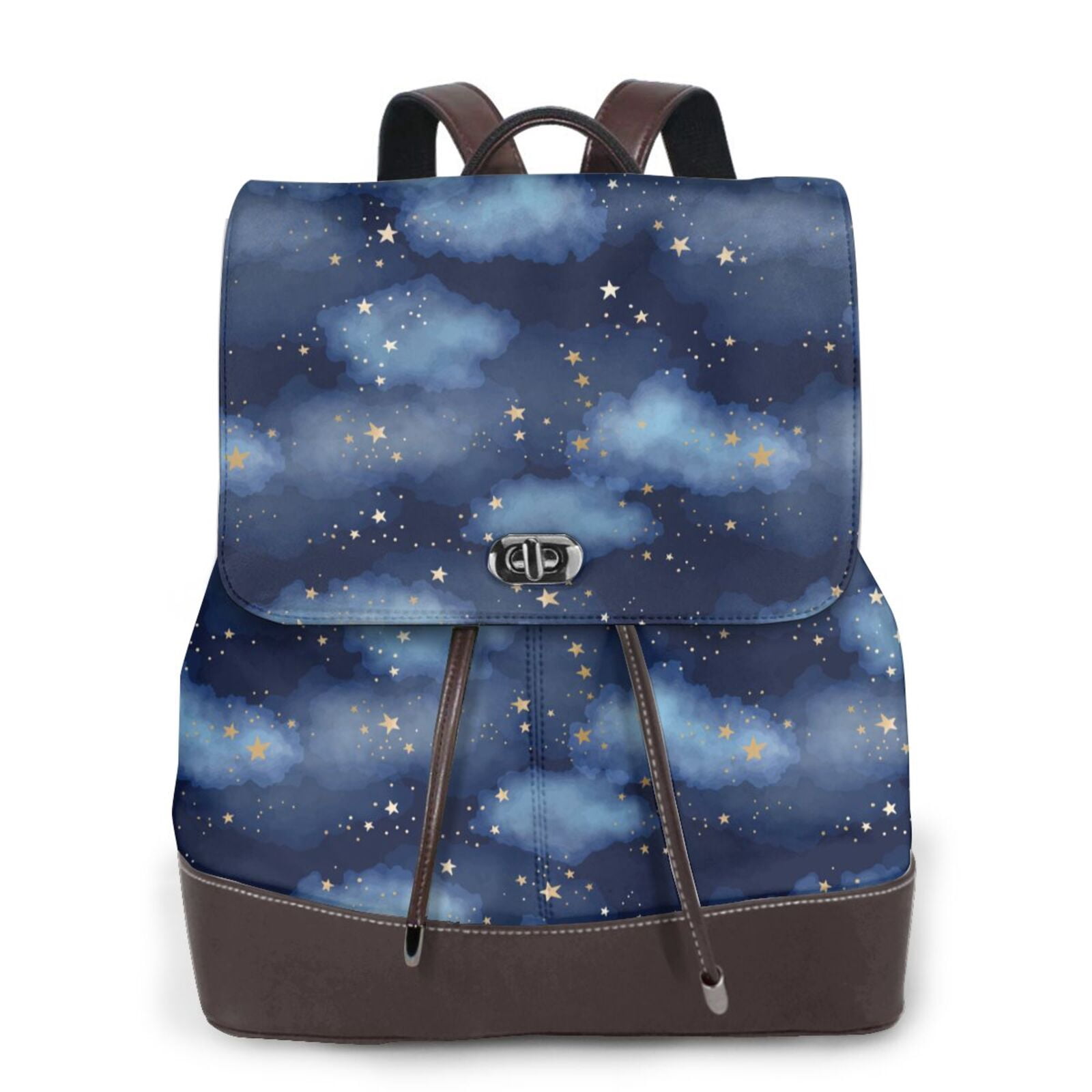 Ratiio Starry Sky Pattern Womens Backpack Purse Leather Backpack Purse ...