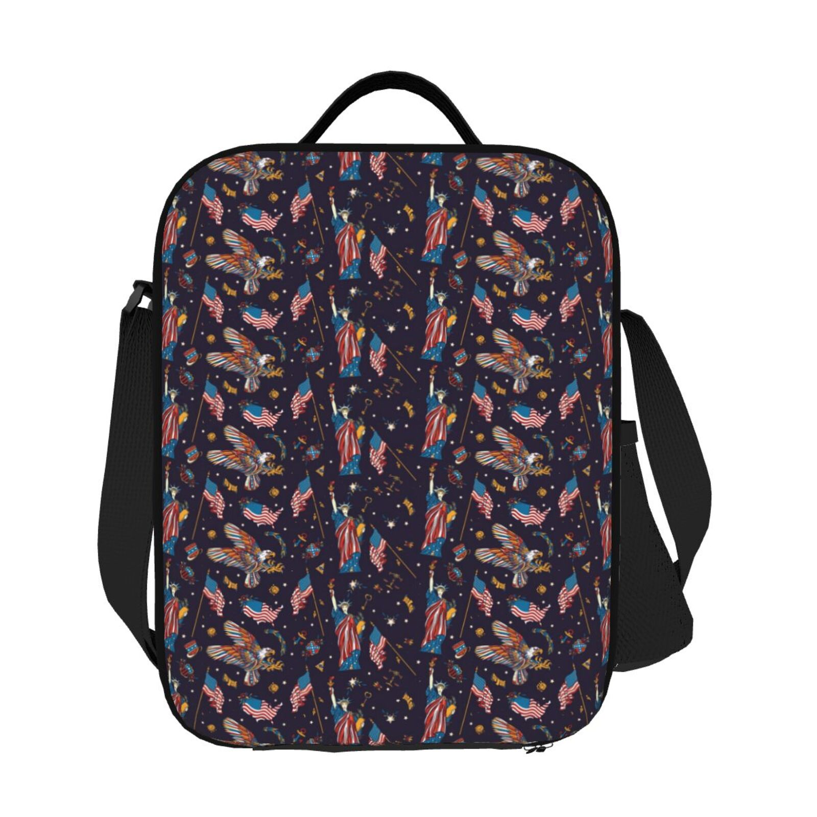 Ratiio Statue Of Liberty Eagle Print Lunch Box - Reusable Lunch Bag Men ...
