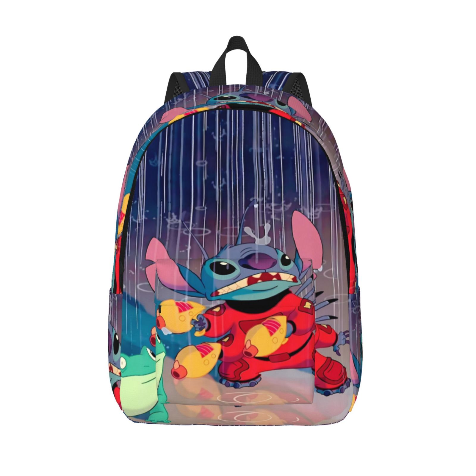 Ratiio Stitch Print Canvas Backpack for Women & Men Retro Aesthetic ...