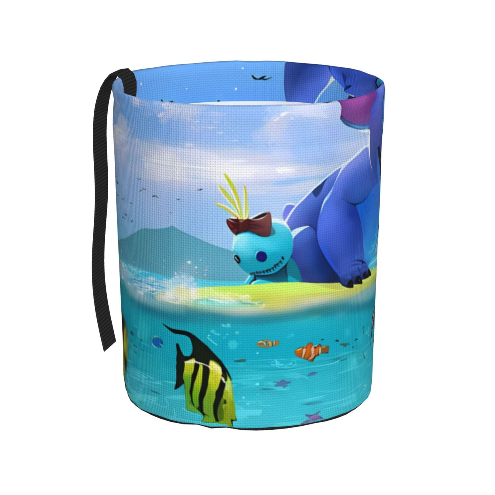 Ratiio Stitch Print Car Trash Can,Mini Collapsible Pop-up Car Garbage ...