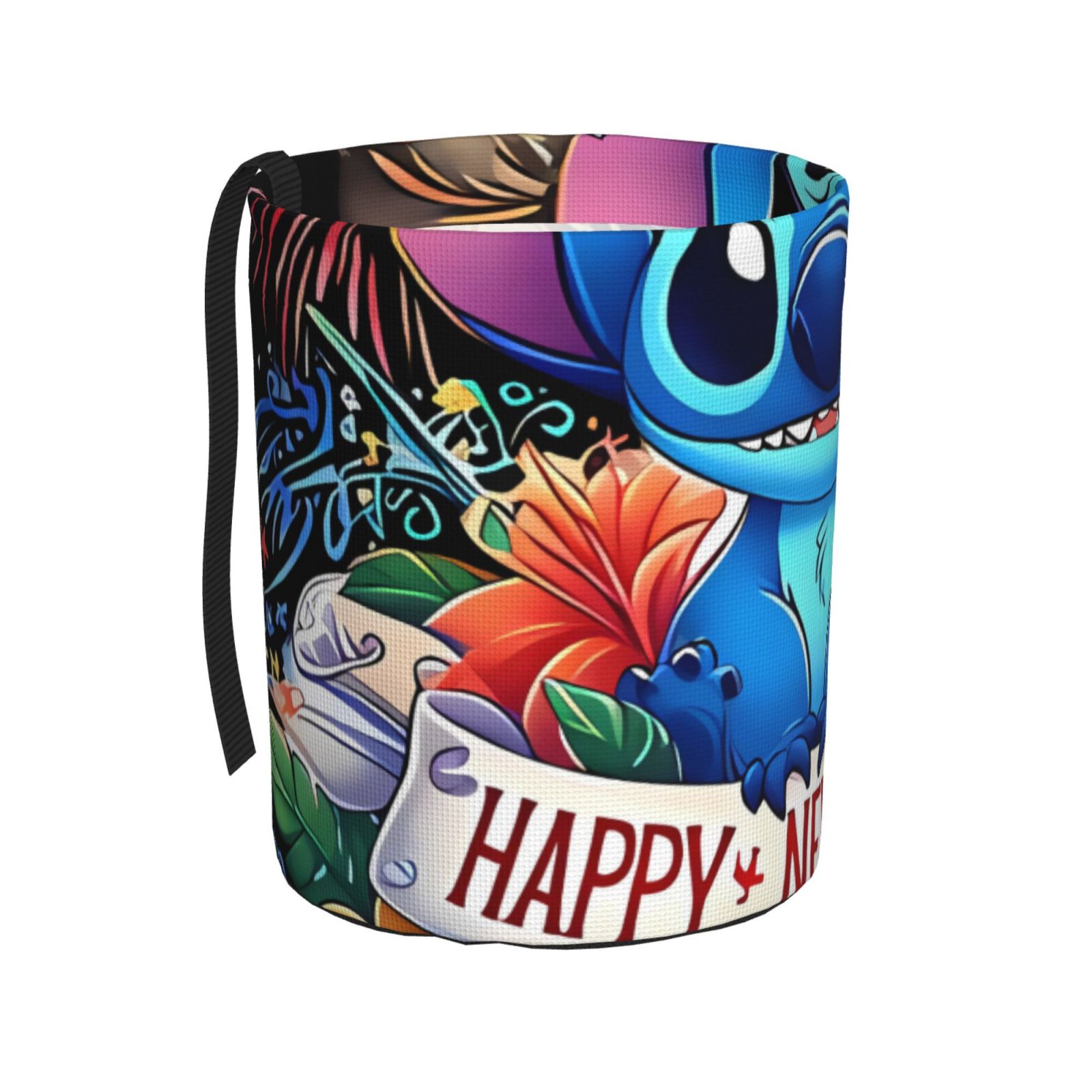 Ratiio Stitch Print Car Trash Can,Mini Collapsible Pop-up Car Garbage ...