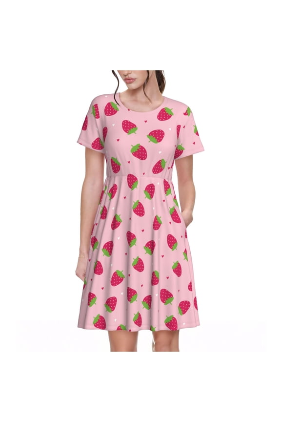 Women's Strawberry Print Dress