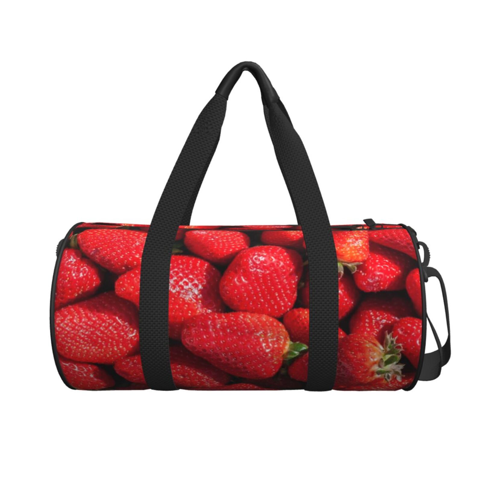 Ratiio Strawberry Red Pattern Foldable Sports Gym Bag with Wet Dry ...