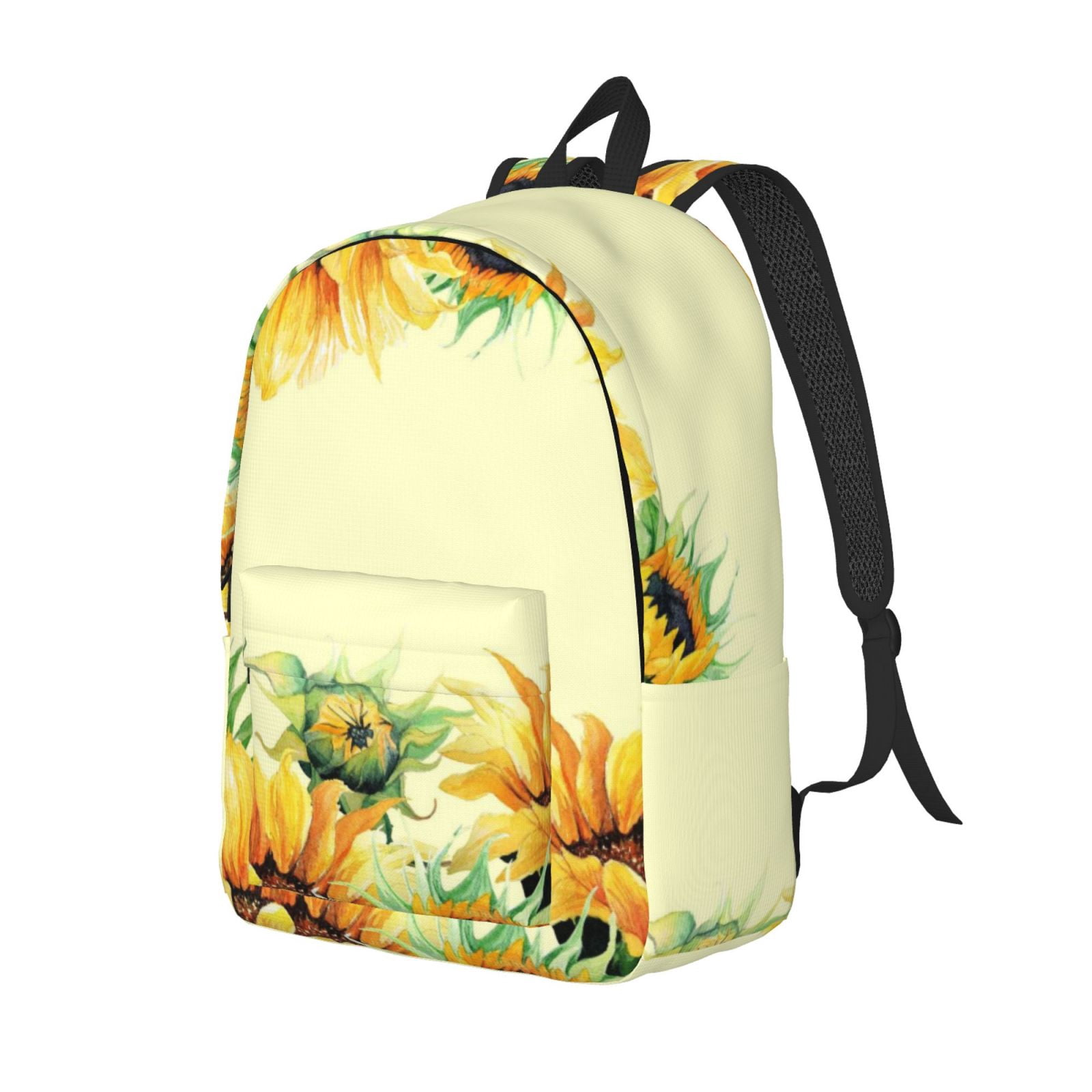 Ratiio Sunflowers On A Yellow Background Print Canvas Backpack for ...