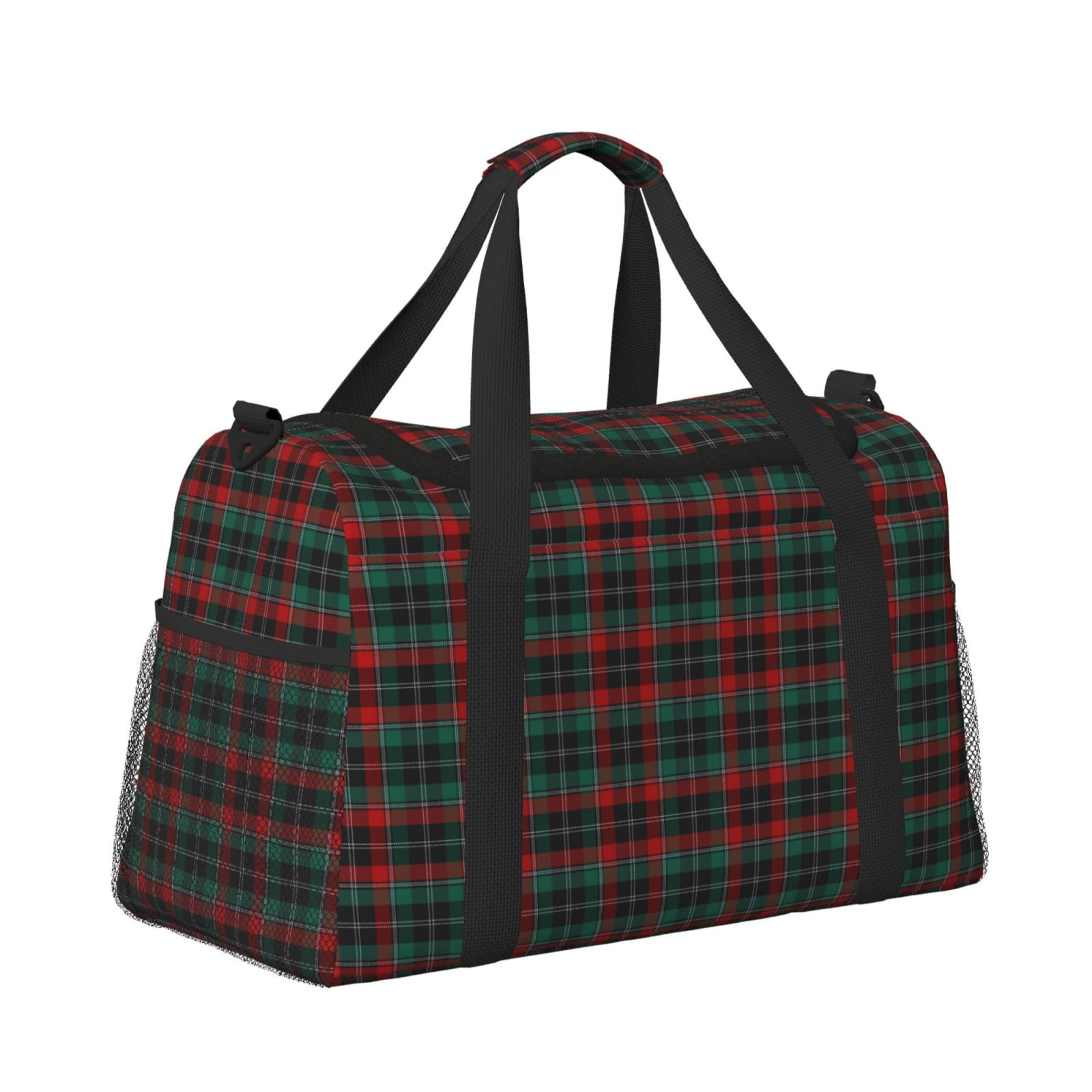 Ratiio Tartan Plaid Pattern Hand Travel Bag, Weekender Carry On for ...