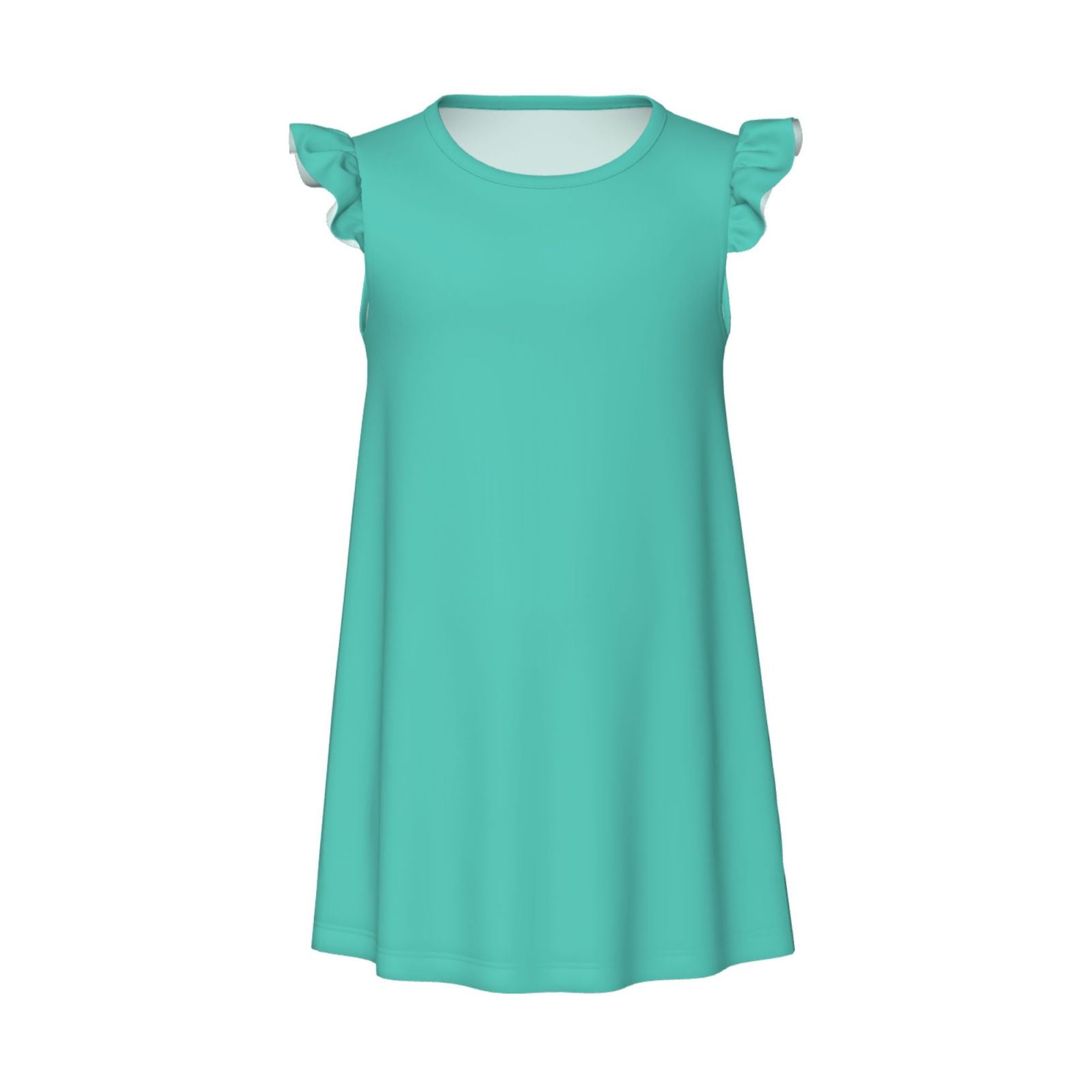 Ratiio Teal Turquoise Print Girls Nightgowns, Princess Pajama Dresses ...