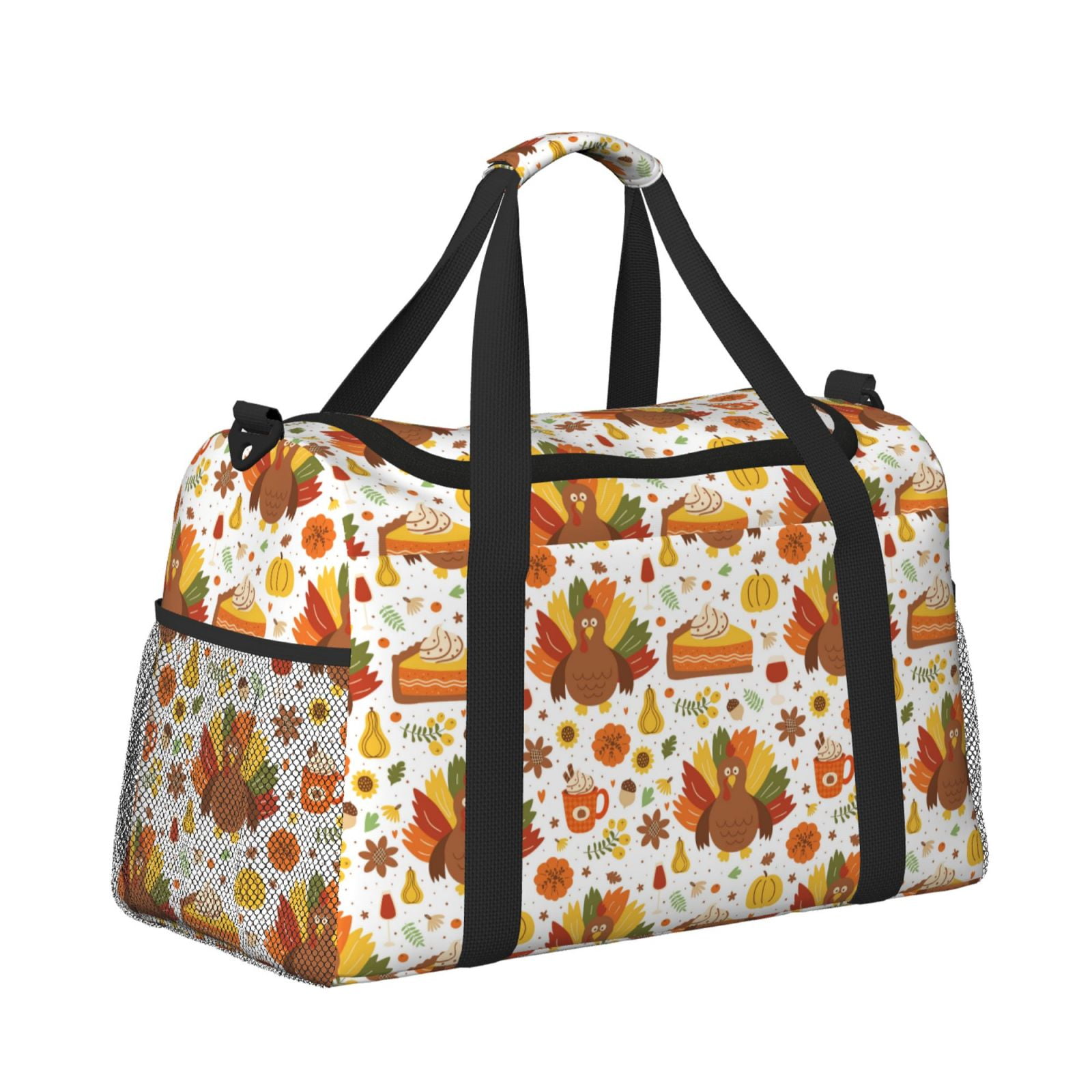 Ratiio Thanksgiving With Turkey Pattern Hand Travel Bag, Weekender ...