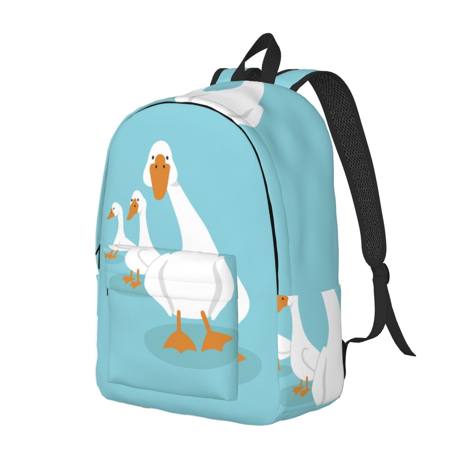 Ratiio Three White Geese Print Canvas Backpack for Women & Men Retro ...