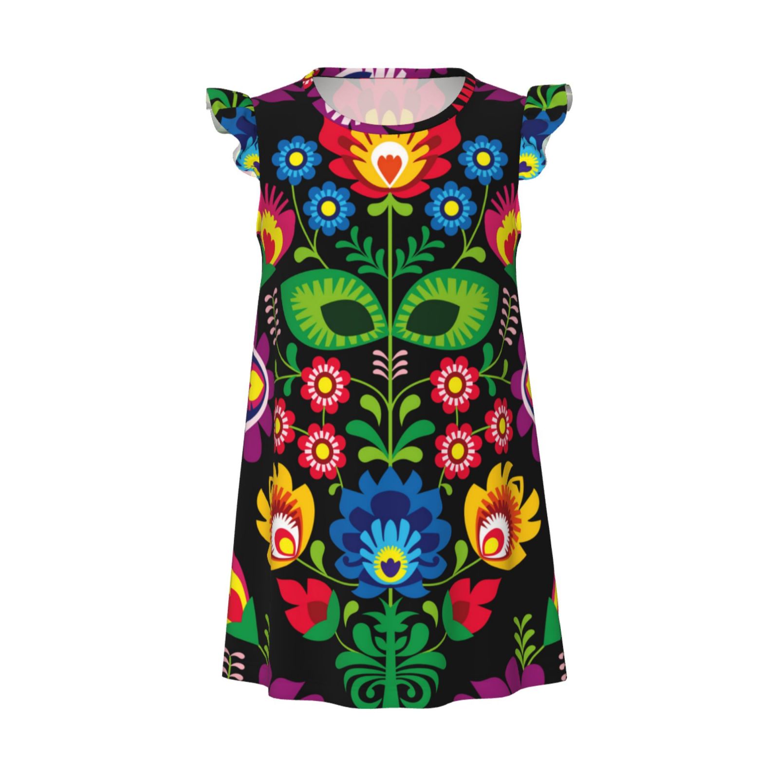 Ratiio Traditional Floral Polish Print Girls Nightgowns, Princess ...