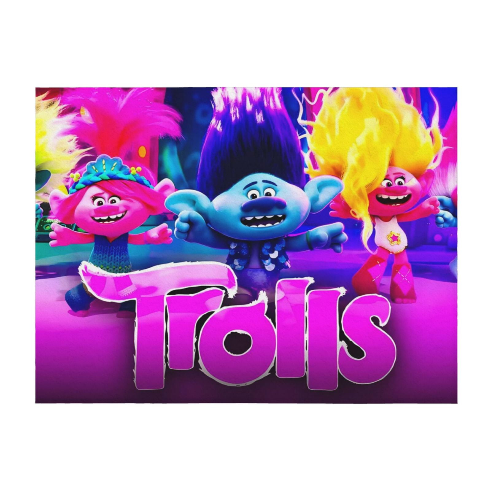 Ratiio Trolls Band Together Print Throw Blanket for Couch Sofa or Bed ...