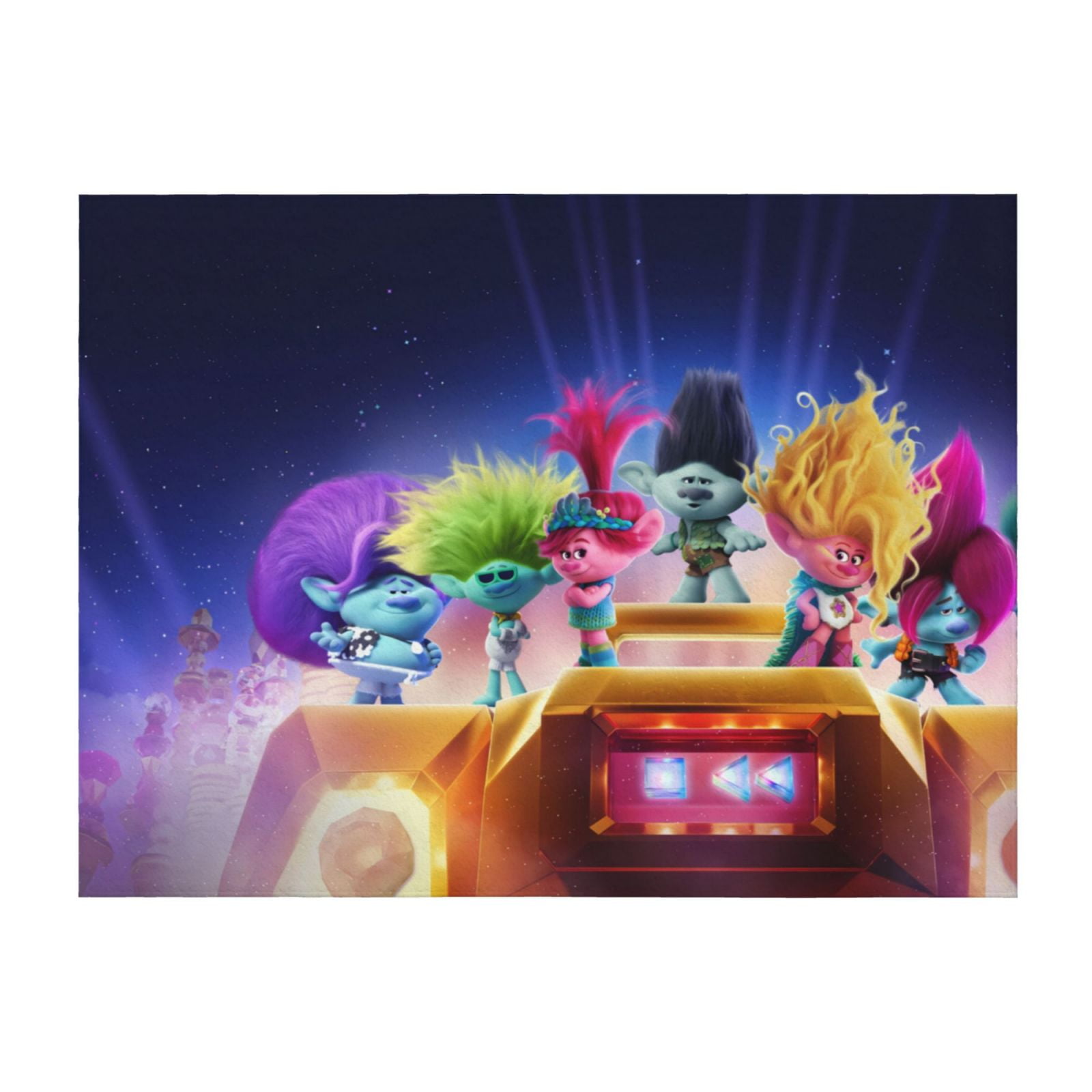 Ratiio Trolls Band Together Print Throw Blanket for Couch Sofa or Bed ...