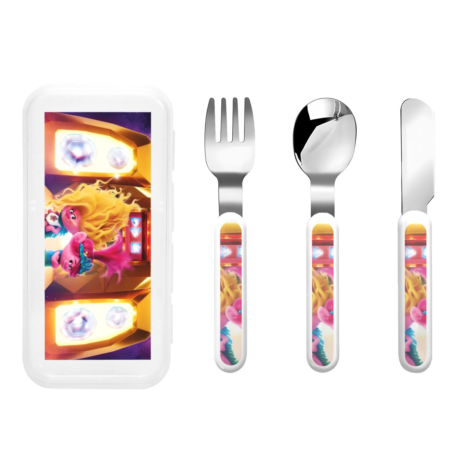 Ratiio Trolls Band Together Print Toddler Utensils Set, 3PCS Toddler ...
