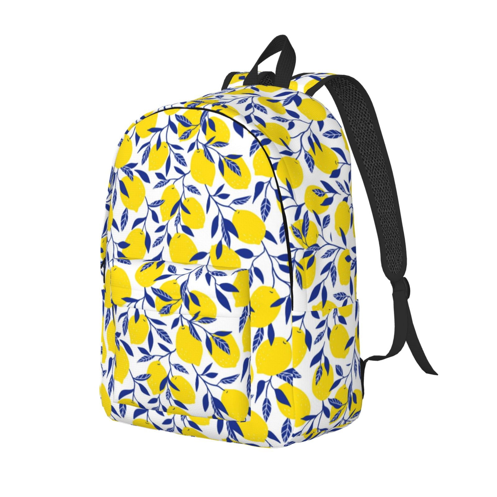 Ratiio Tropical Lemon Print Canvas Backpack for Women & Men Retro ...