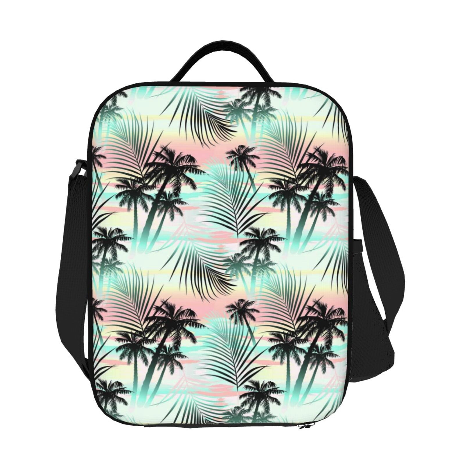 Ratiio Tropical Summer Palm Print Lunch Box - Reusable Lunch Bag Men ...